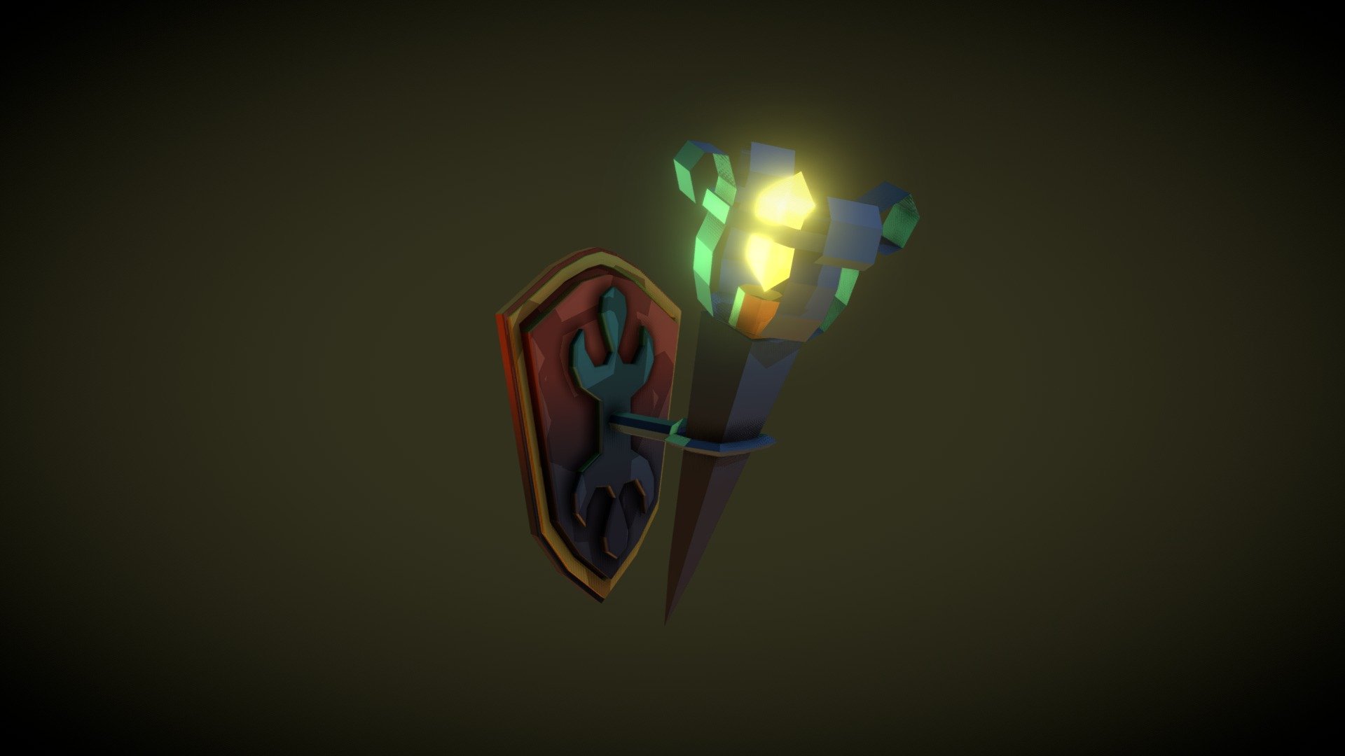 Torch for the game - 3D model by artistavfx [8434907] - Sketchfab