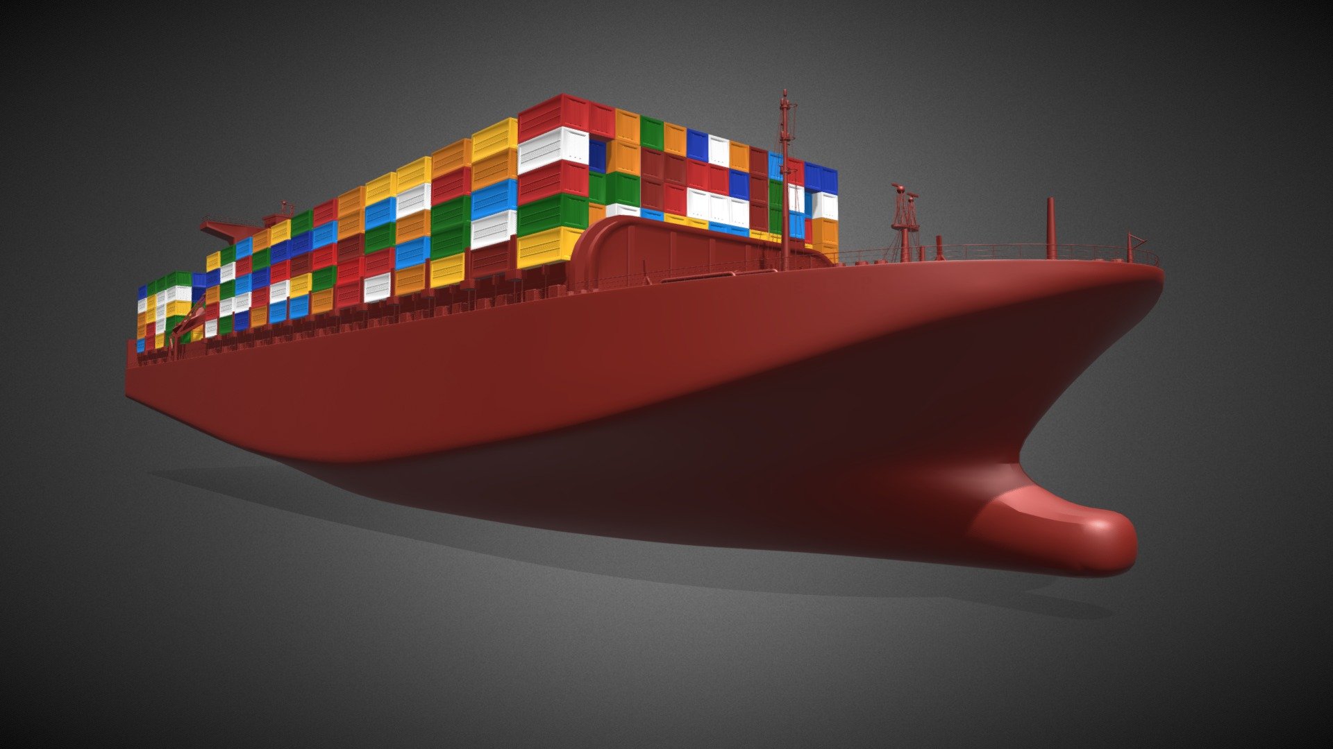 Container-ship - 3D model by llllline [8434914] - Sketchfab