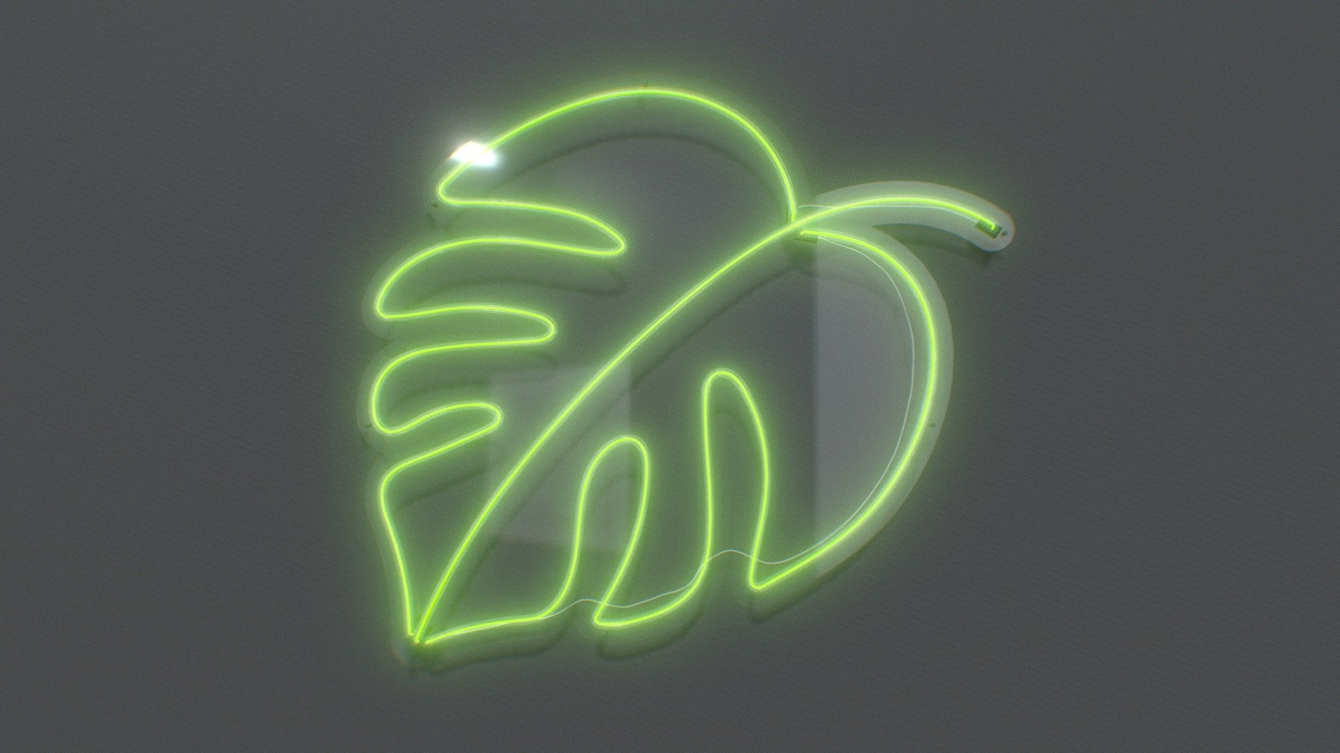 Monstera - Neon Sign - Buy Royalty Free 3D model by NEONPLEX [84350da ...