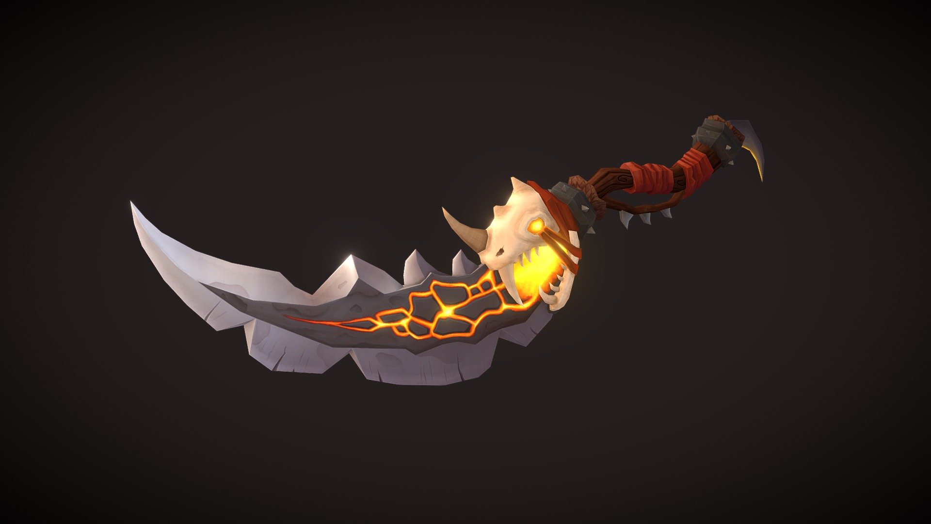 Smoldering Skullblade - 3D model by Filip Leurs (@filipleurs) [843a547 ...