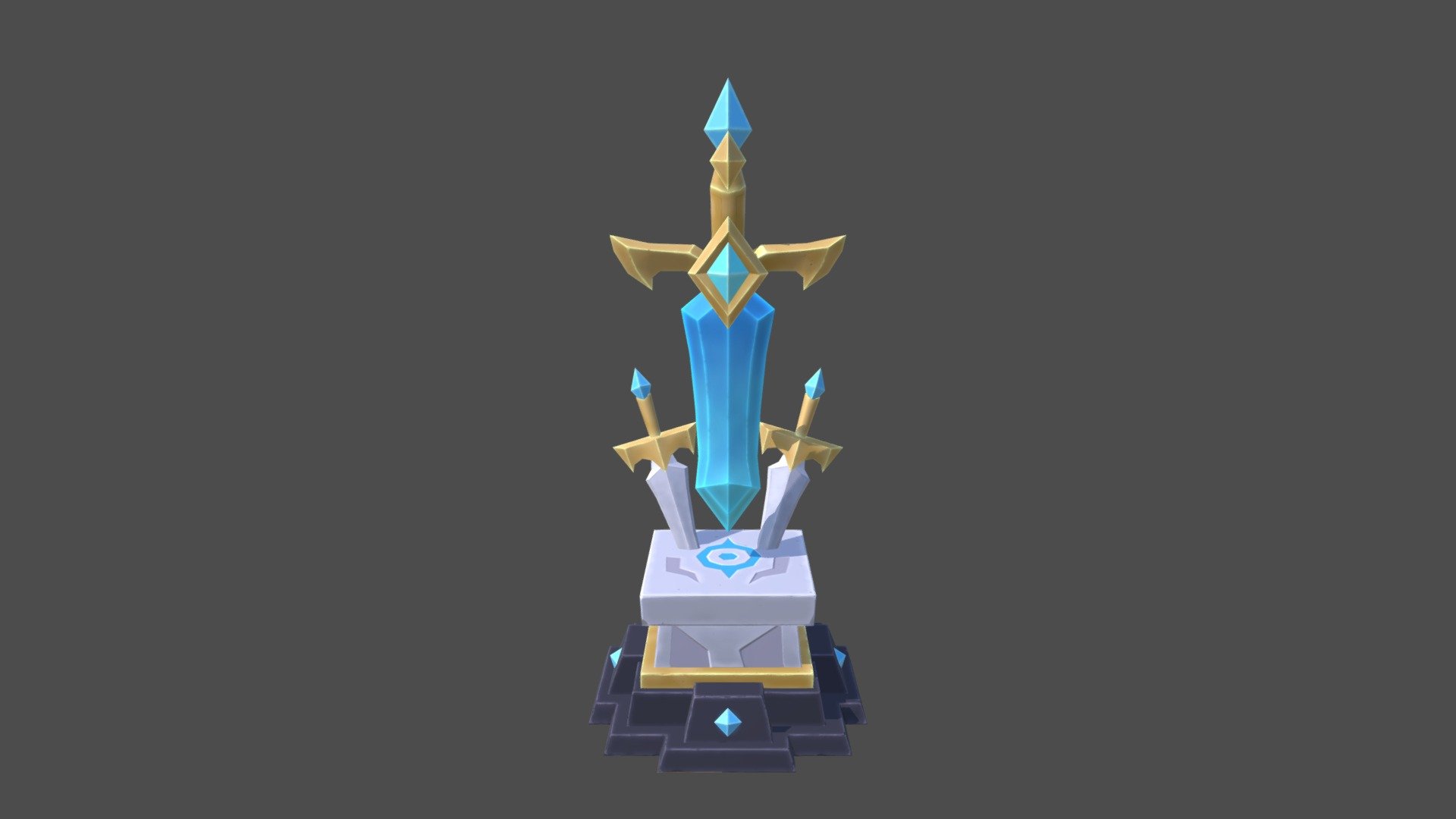 Swords's Stone - Low Poly - 3D model by Komossion [844683b] - Sketchfab