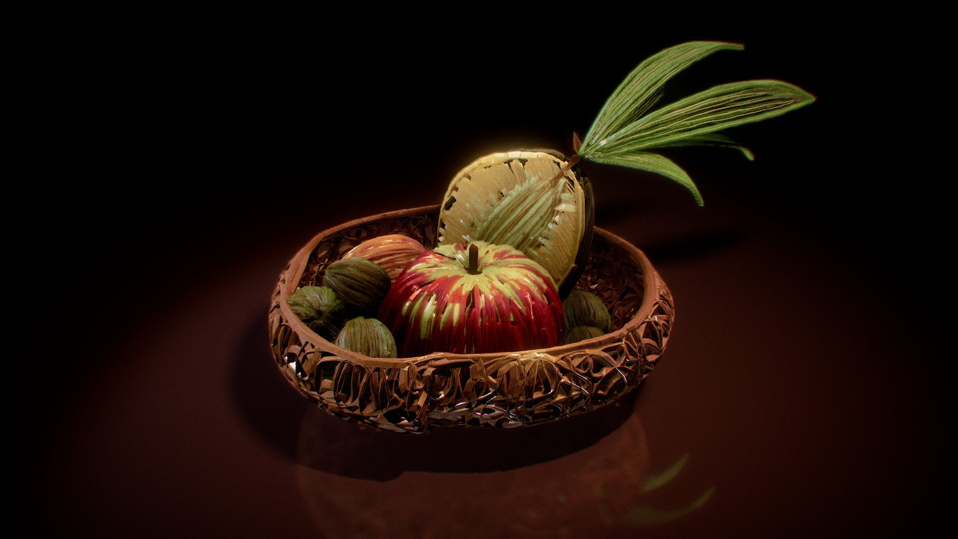 Fruits basket - 3D model by sy-kim [8447018] - Sketchfab