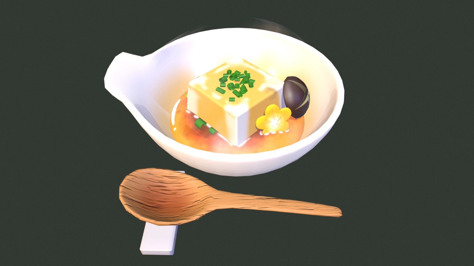 Yudofu (Boiled Tofu) - 3D model by Aaron Vantrees (@NinjaStreak456 ...