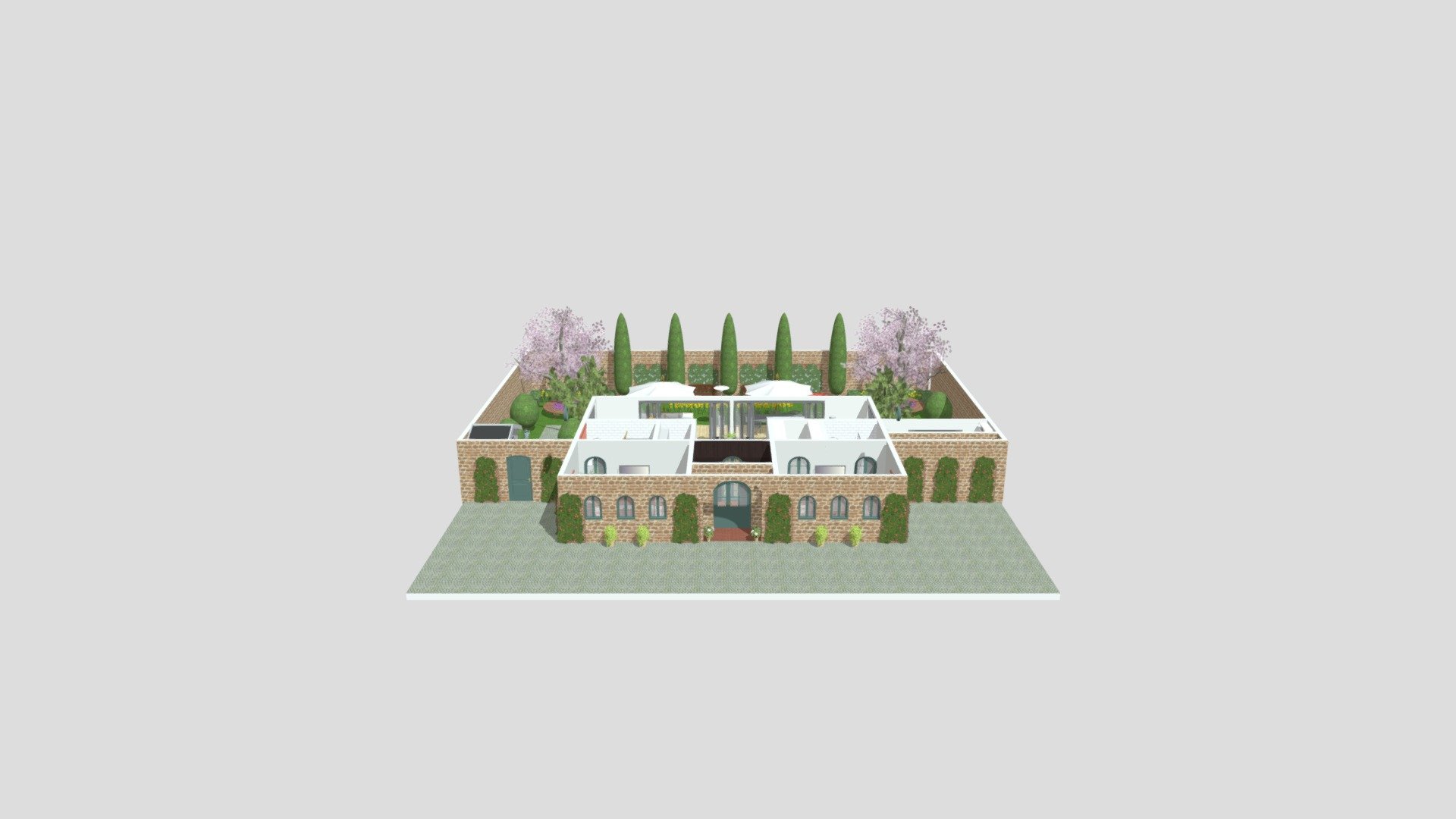 Garden House - Download Free 3D model by Home Design 3D (@homedesign3d ...