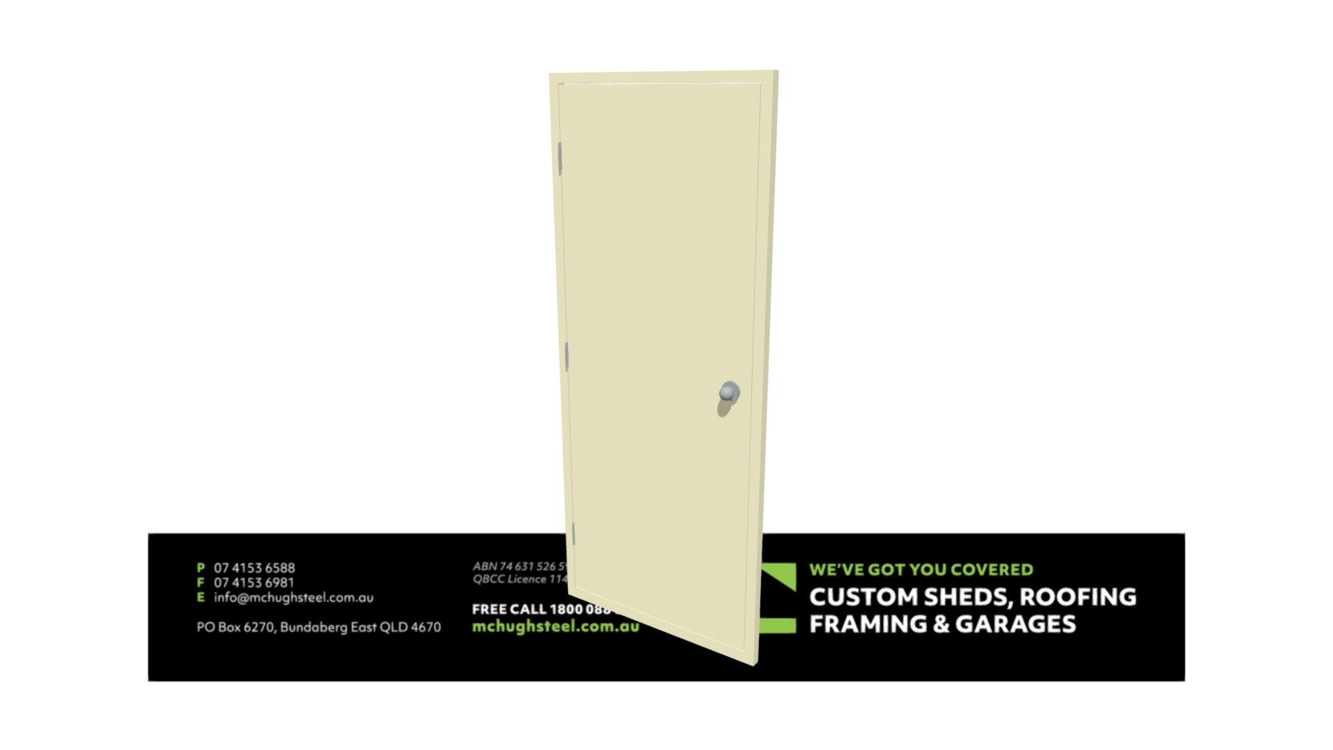 PADSCC PA Door 820 Double Skin Classic Cream - 3D model by mchughsteel ...