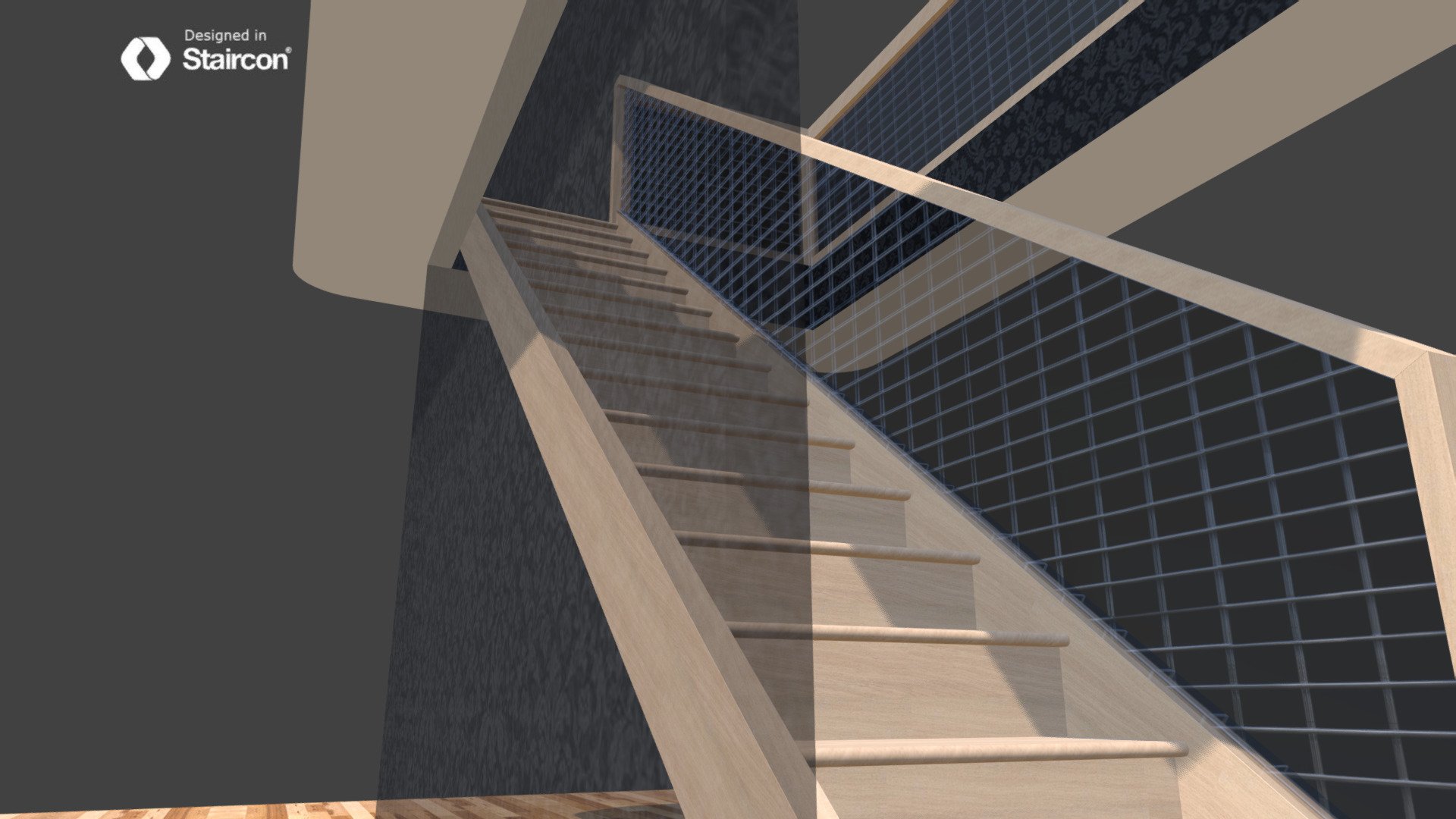 Mesh Balustrade - 3D model by 3D Software for Stair Design and ...