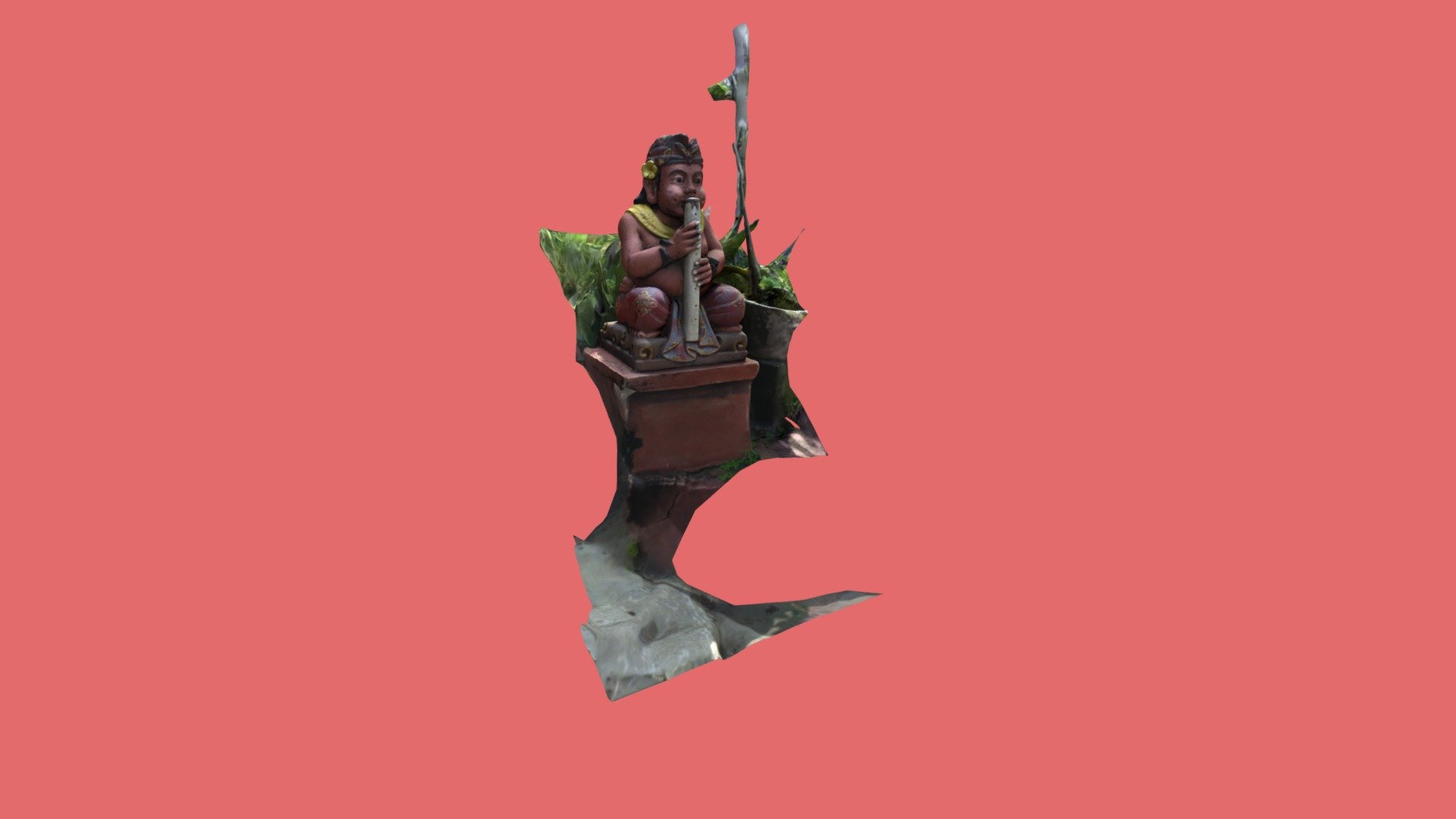 Flute Balinese Statue - 3D model by Dylandillan (@dillandylan) [8458c9f ...