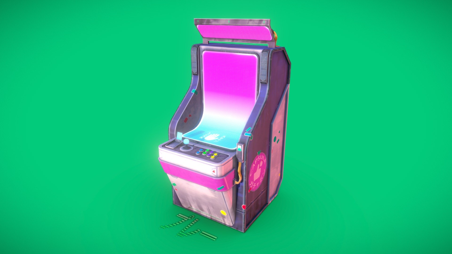 Neo Tokyo - Stylised Arcade Machine - 3D model by Screwdriver1337 ...
