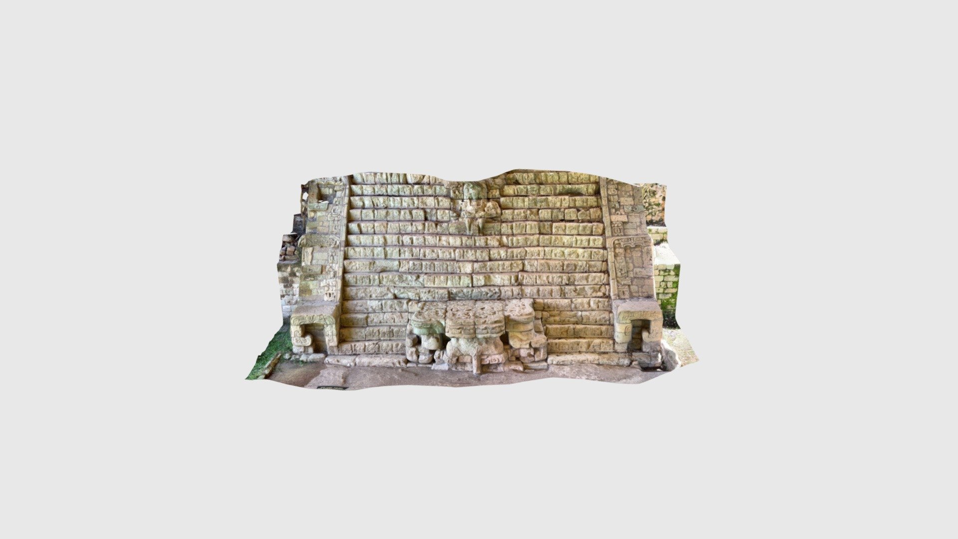 Hieroglyphic Stairways at Structure 10L-26, Copa - Download Free 3D ...