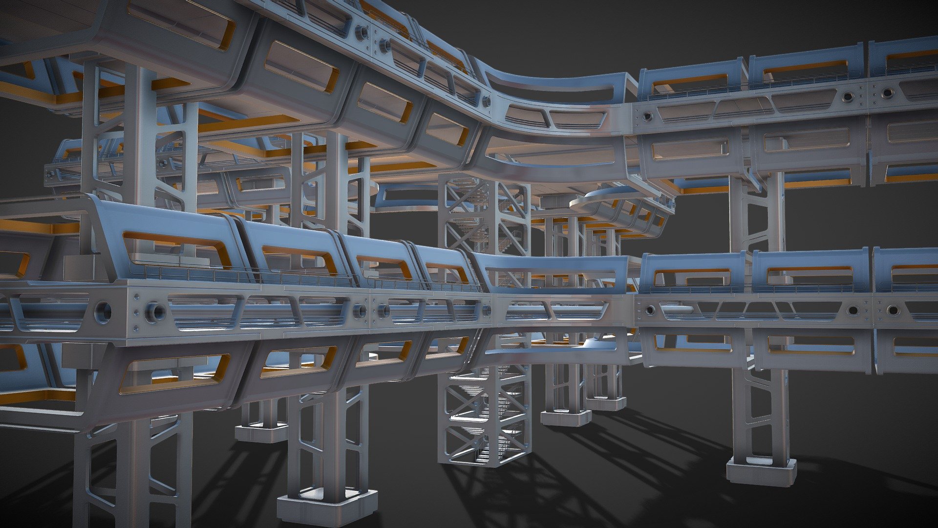 Sci-Fi Structure - Buy Royalty Free 3D model by Giimann [846afd8] - Sketchfab Store