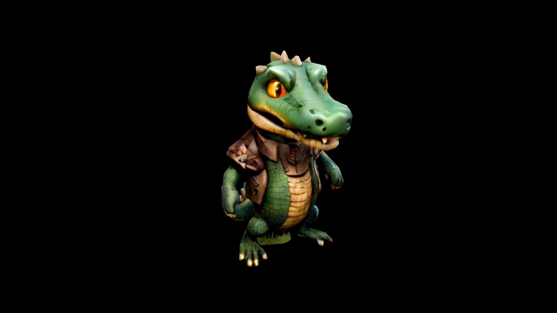 Just a croc dressed like a boss - Download Free 3D model by klrxyz ...