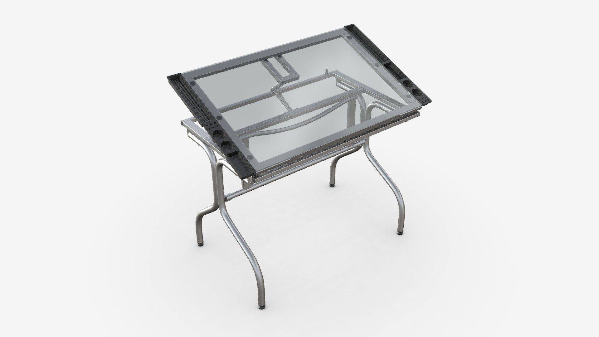 Folding glass top adjustable drafting table - Buy Royalty Free 3D model by HQ3DMOD (@AivisAstics ...