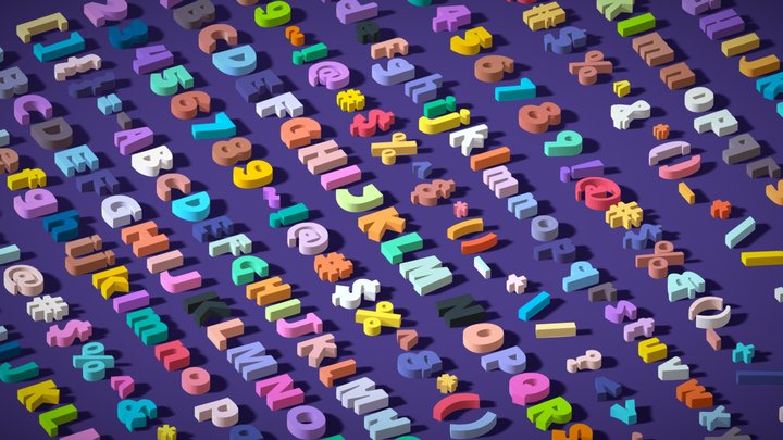 Letters 3D models - Sketchfab