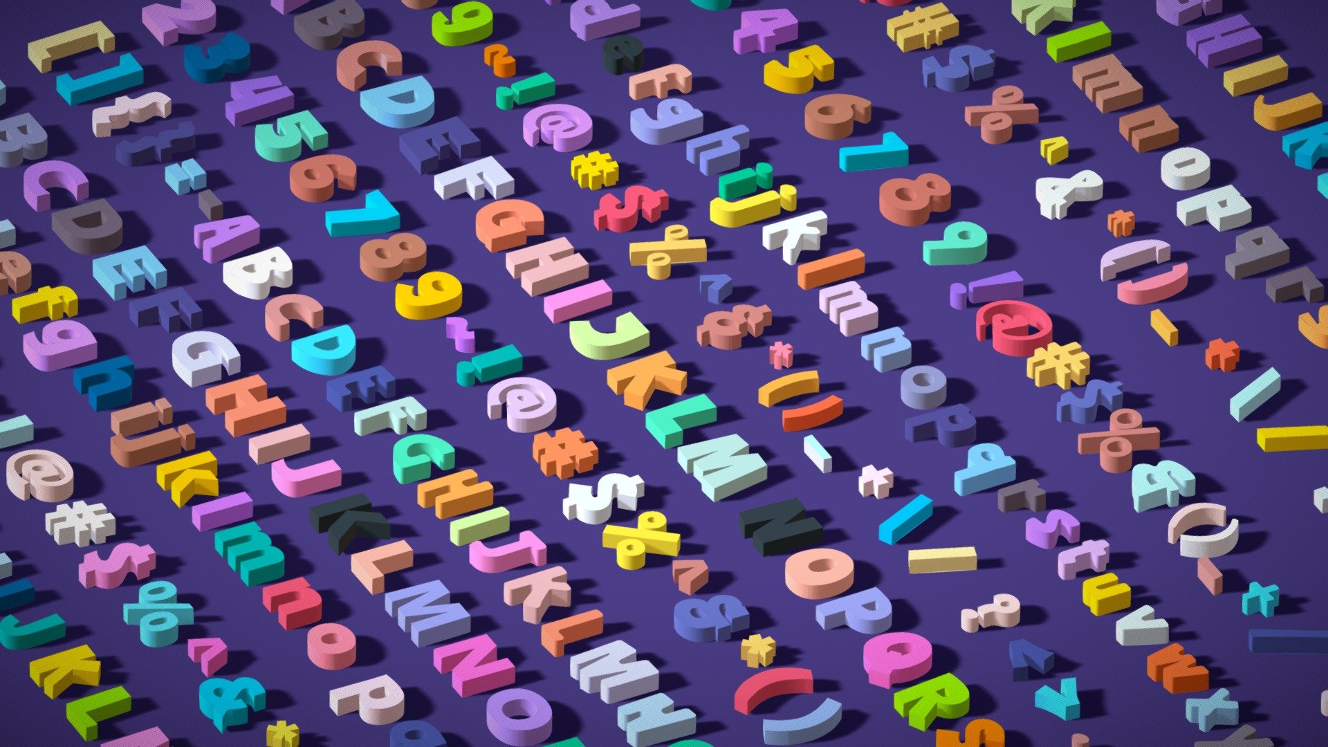 Low Poly Alphabets Numbers and Symbols Pack - 3D model by Ethereal ...
