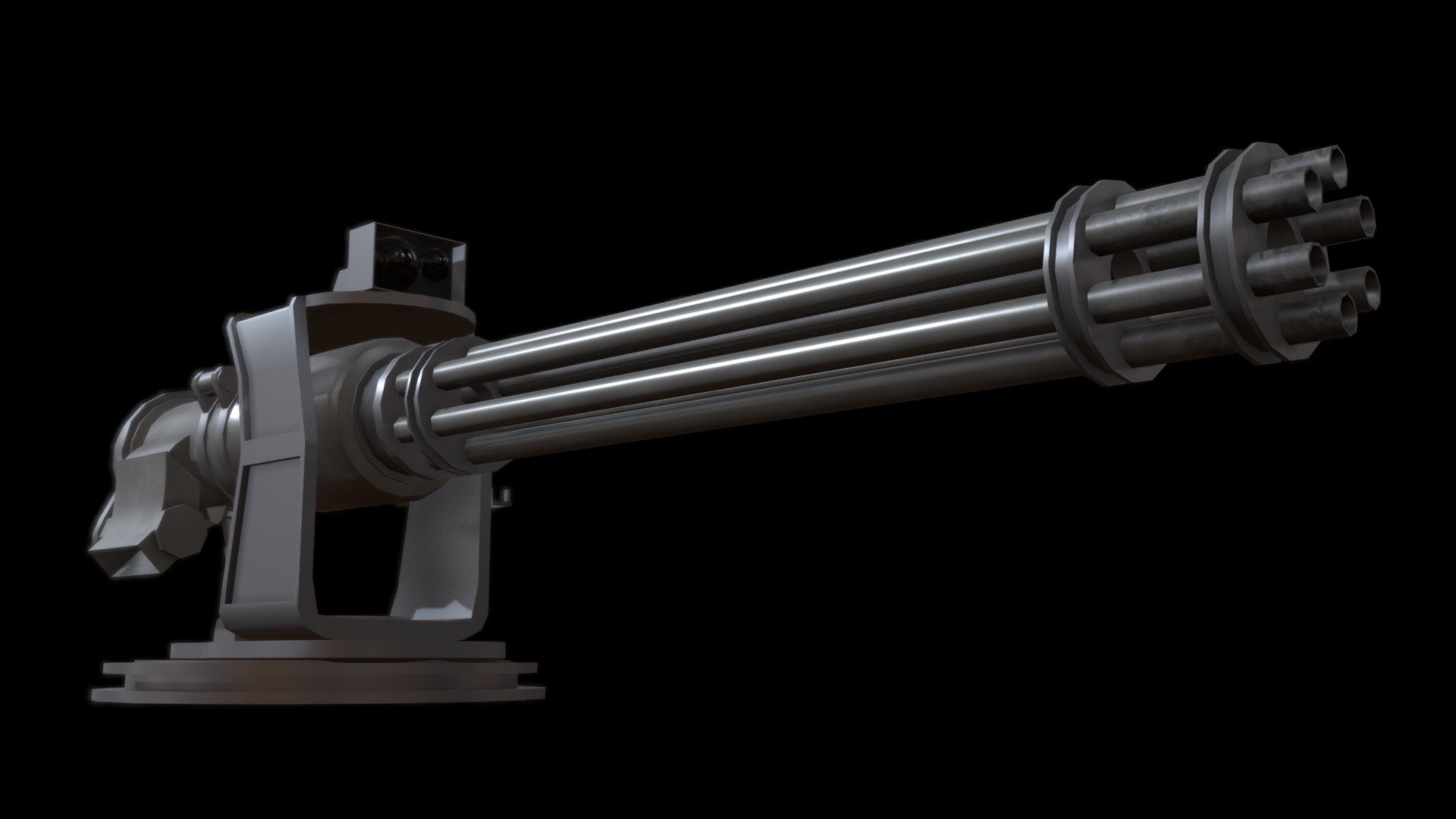 Minigun Turret / Lowpoly Asset - Download Free 3D model by KPrenders ...