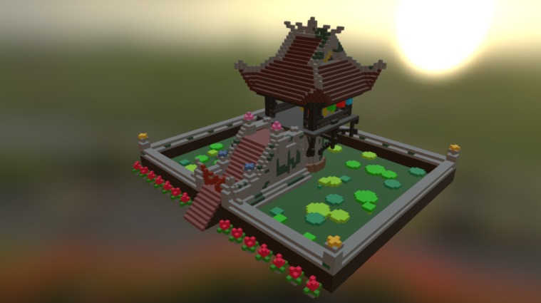 3D Voxel Buildings - A 3D model collection by JustAnotherFace - Sketchfab