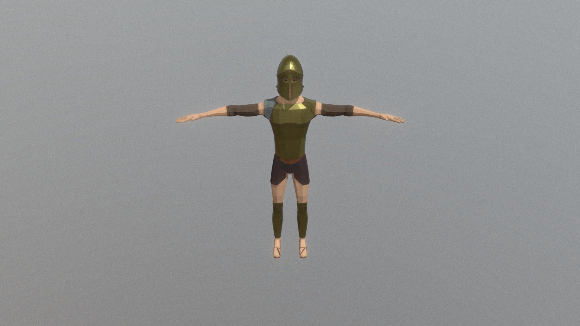Low-poly Greek Warrior - 3D model by AerixArtGames ...