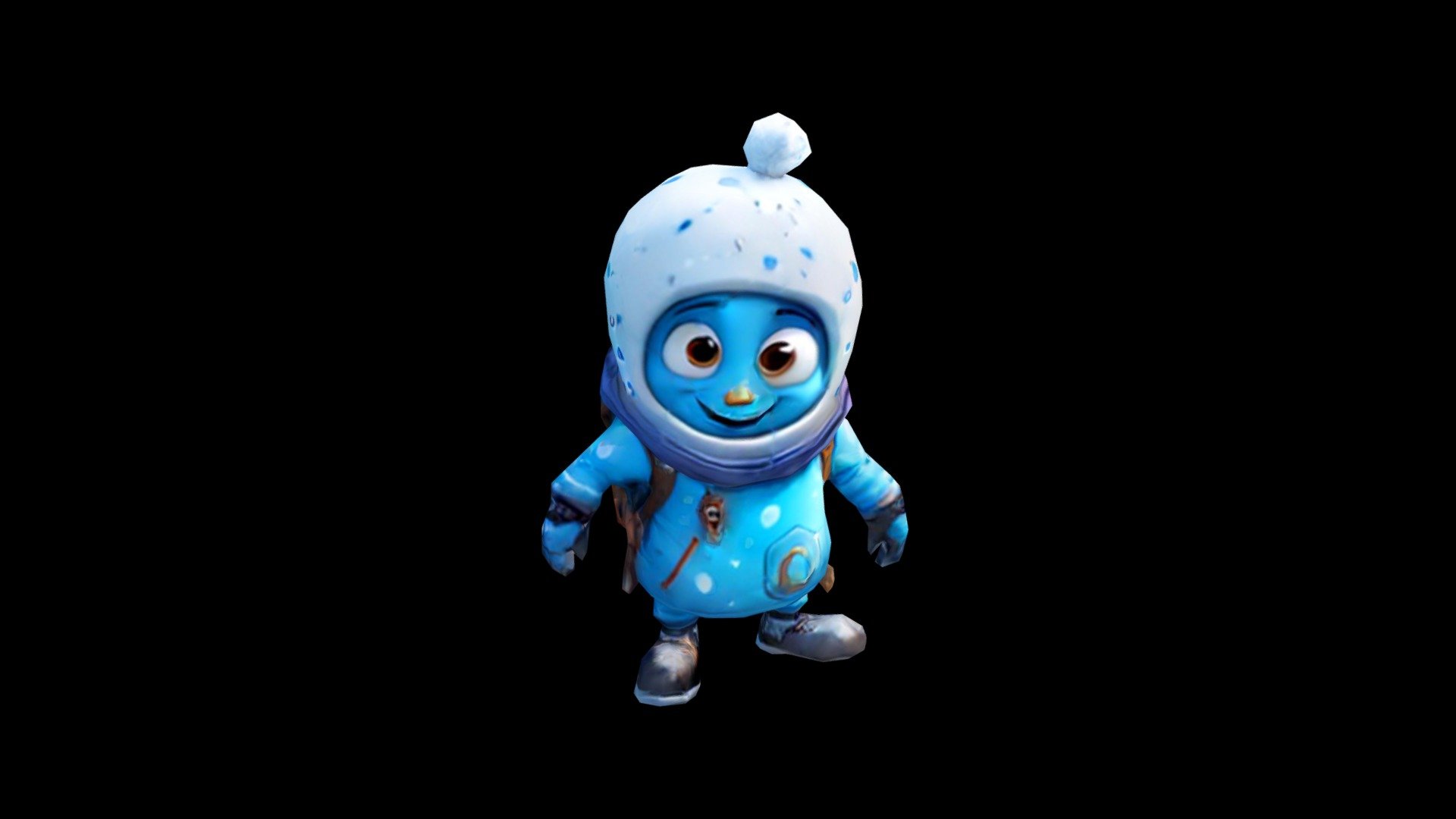 Snowy Landscape with Cartoon Frozen character in - Download Free 3D ...