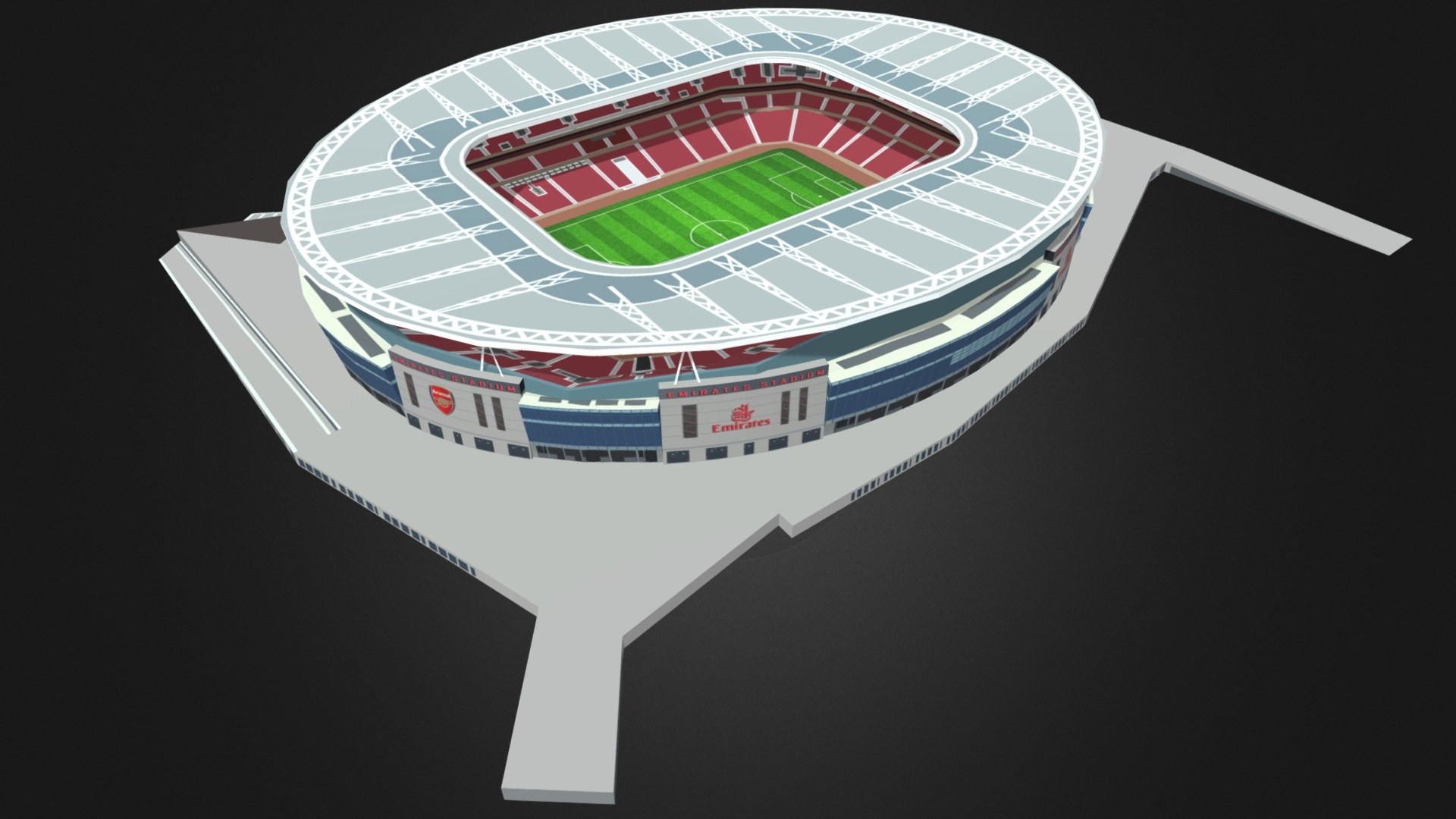 Emirates Stadium Low Poly - 3D model by nuralam018 [847b496] - Sketchfab