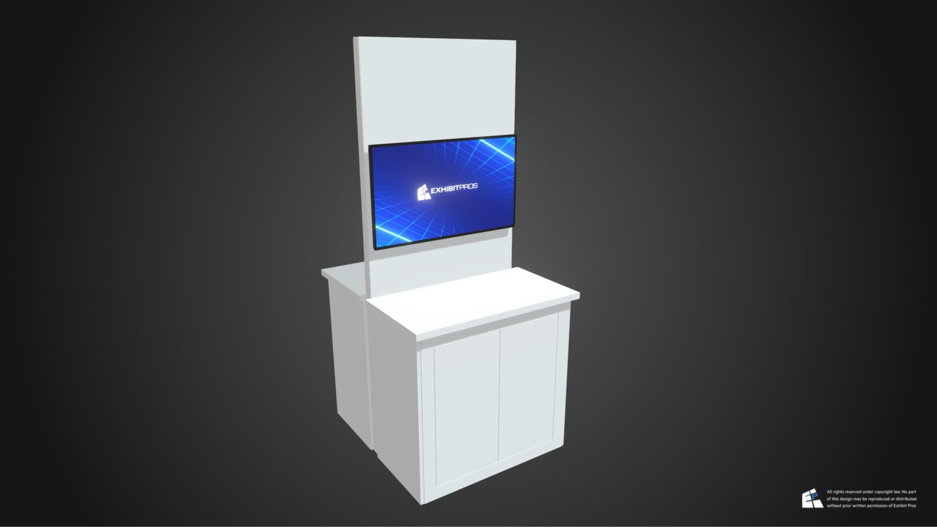8ft Double Sided Kiosk - Download Free 3D model by EP (@ExhibitP ...