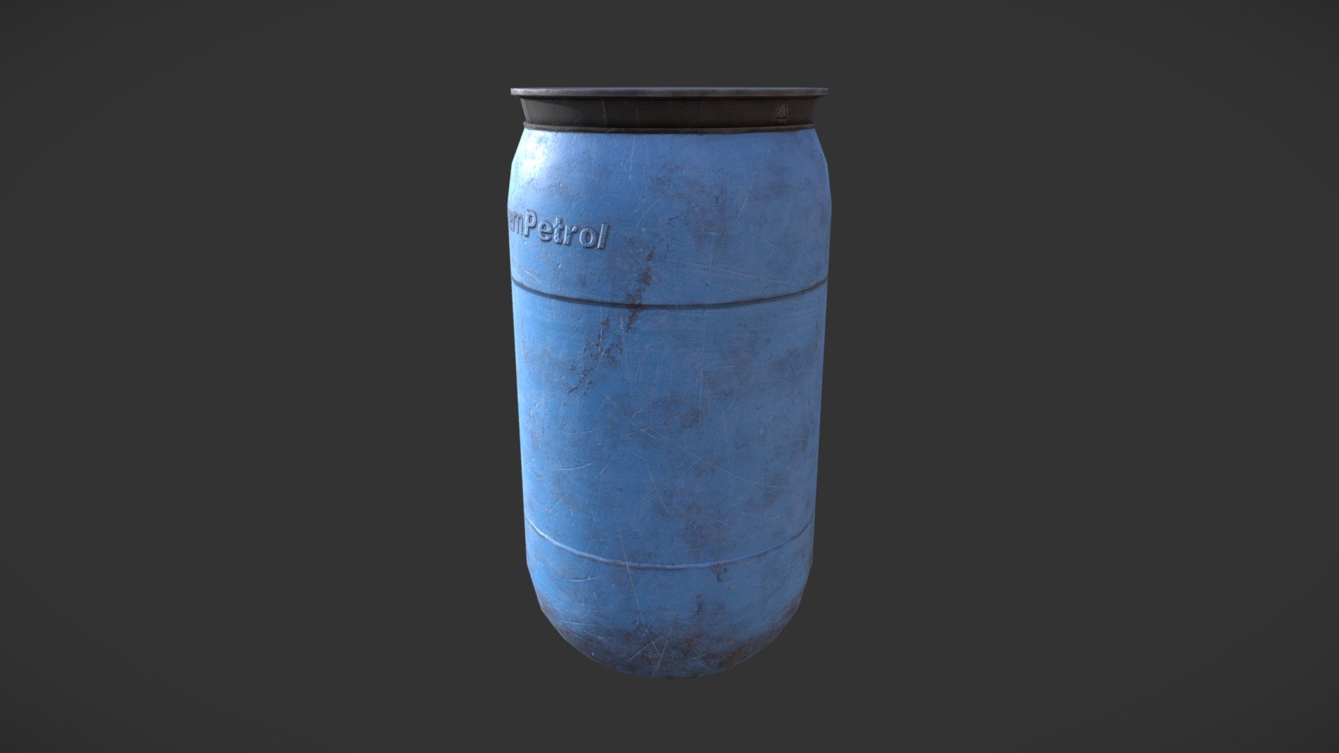 Blue Barrel - 3D model by Crazy (@CrazyHairGuy) [847b815] - Sketchfab