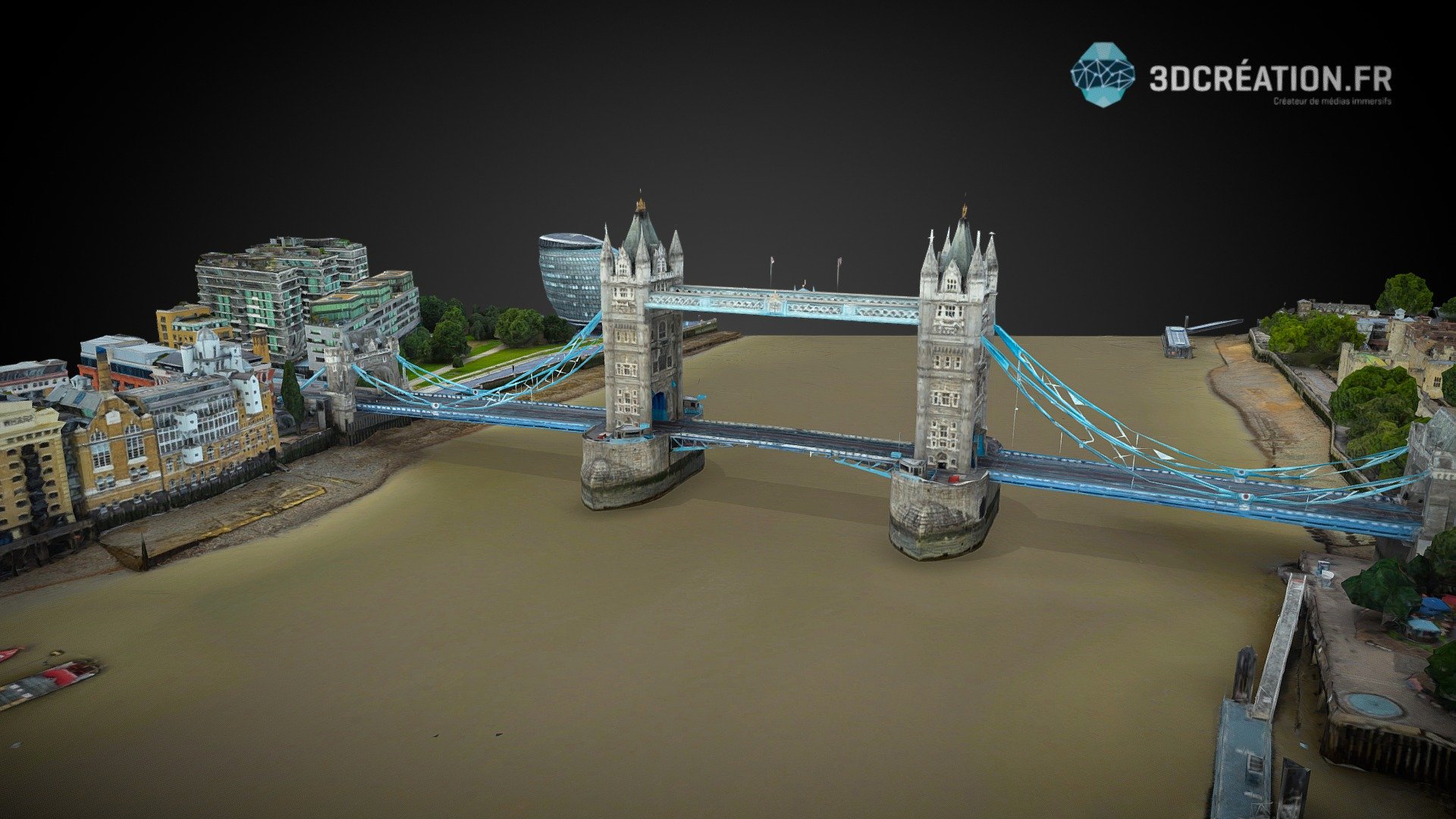 TOWER BRIDGE - LONDON - 3D model by 3dcreation_lyon [847e4e9] - Sketchfab