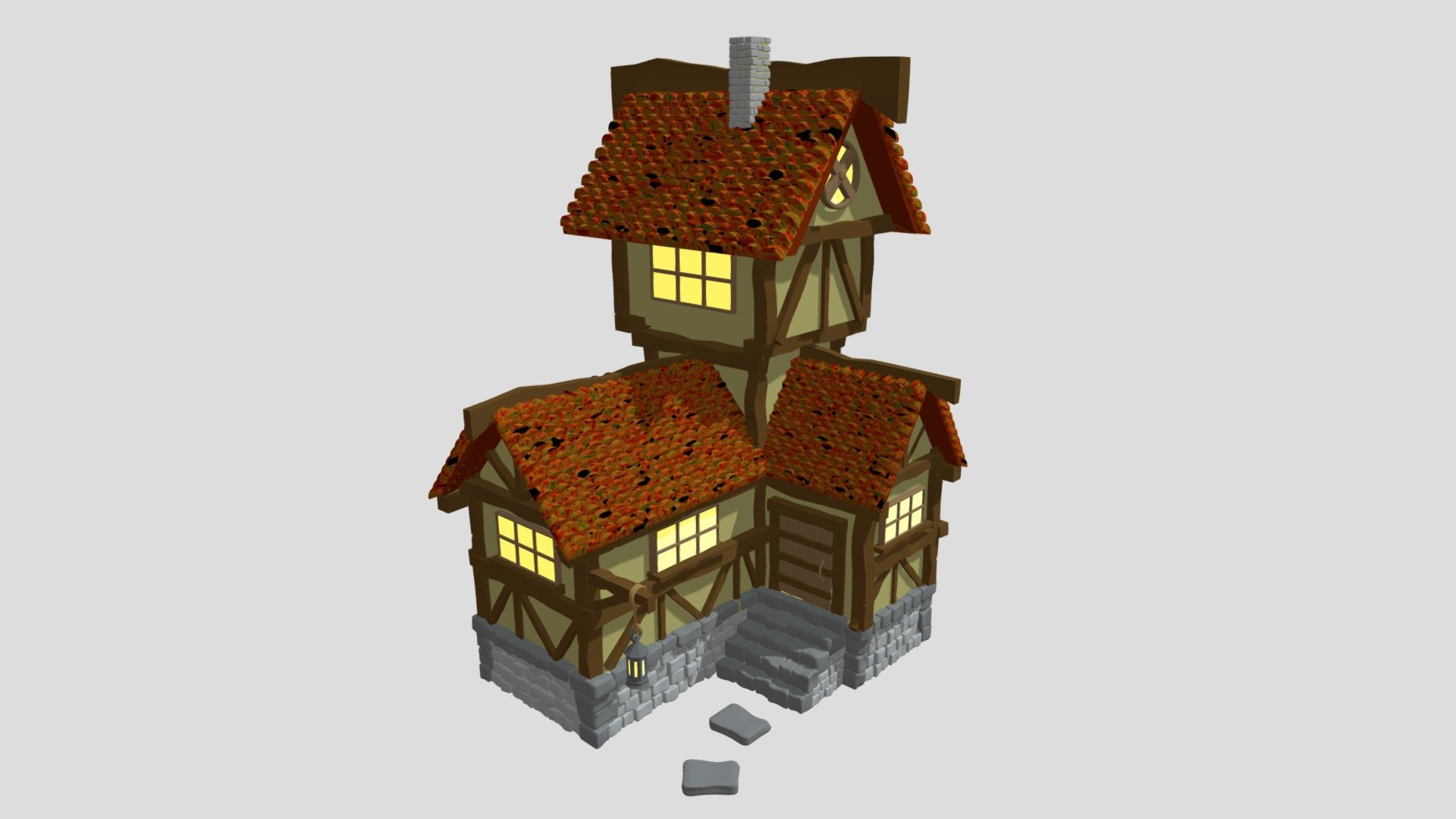 half-timbered house - 3D model by sb.p [8481d74] - Sketchfab