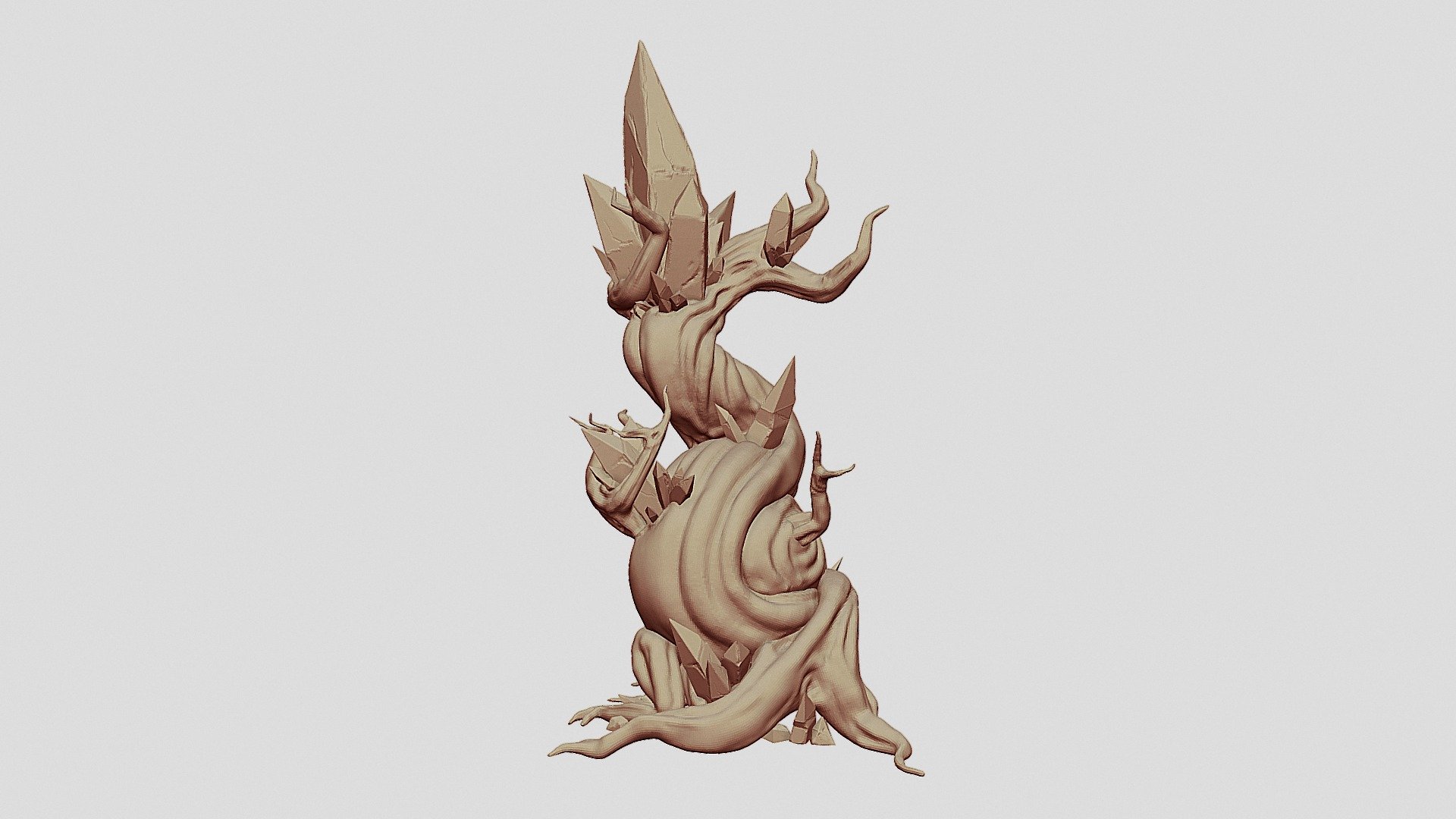 Stylised Fantasy Crystal Tree Sculpt - Buy Royalty Free 3D model by ...