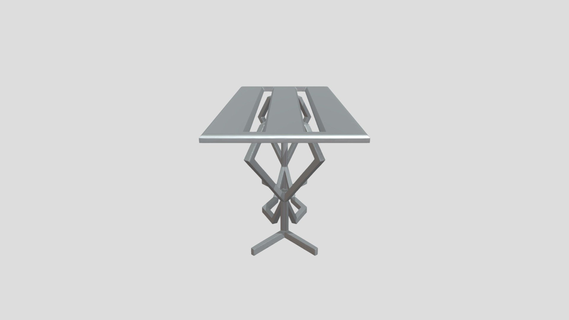 modern rectangular table with geometric legs - 3D model by doaa.m.diab ...