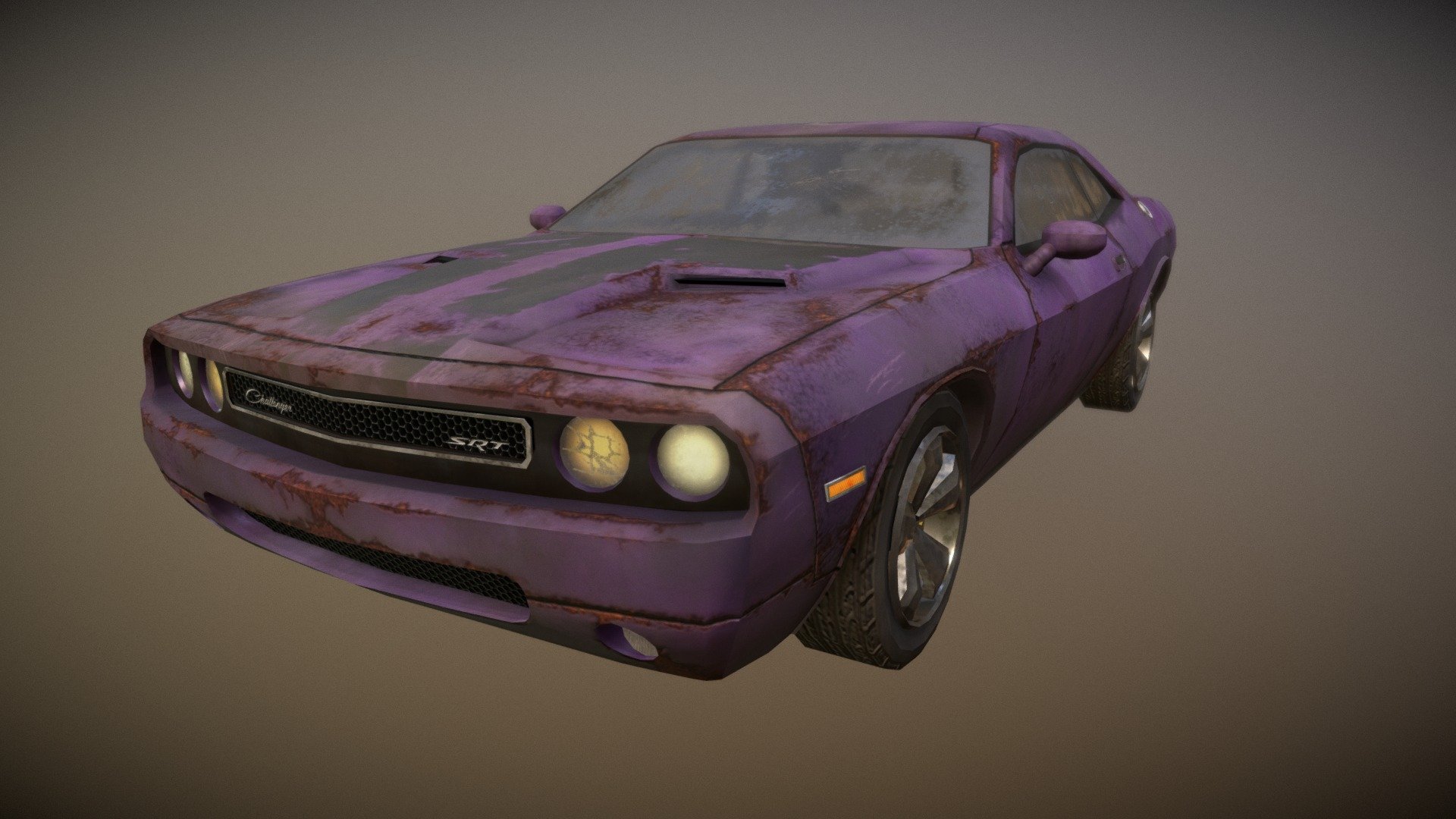 Rusty Dodge Challenger - 3D model by AlessioCannella [8486d1a] - Sketchfab