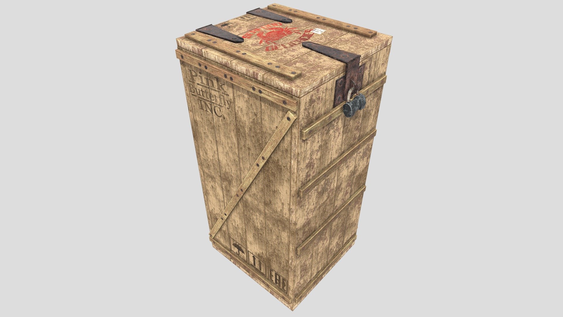 Tall wooden box (lowpoly) - Download Free 3D model by Zuckergelee ...