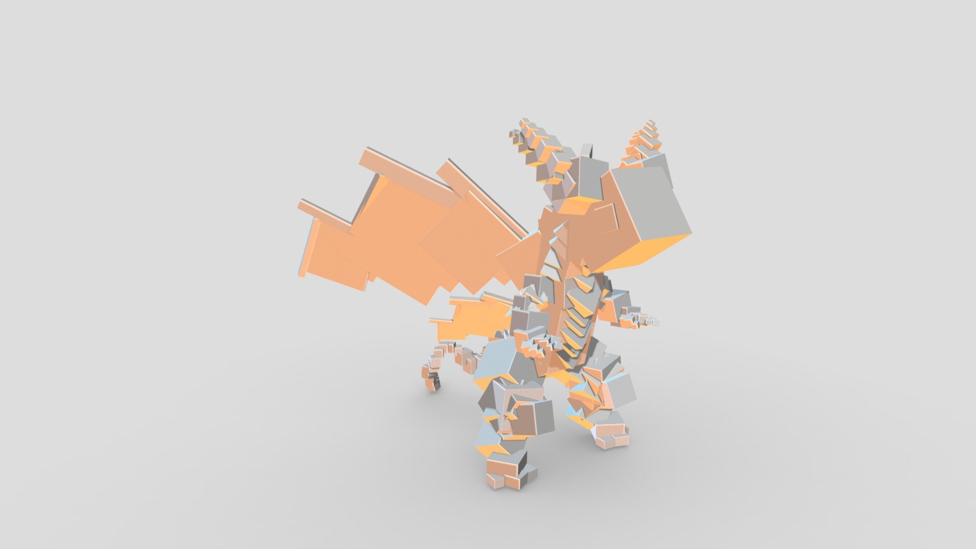 BLOCK dragon - Download Free 3D model by Draco_redblaze [8486eaa ...