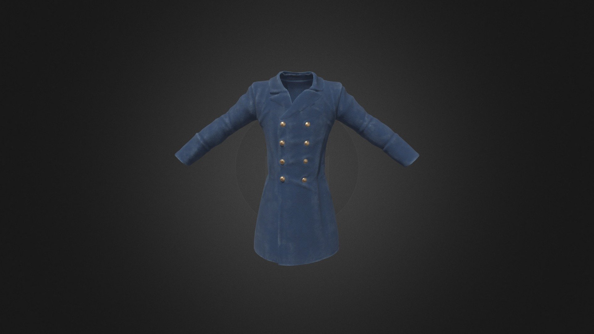 1960's French miltary overcoat - 3D model by Birk32400 [848e553 ...