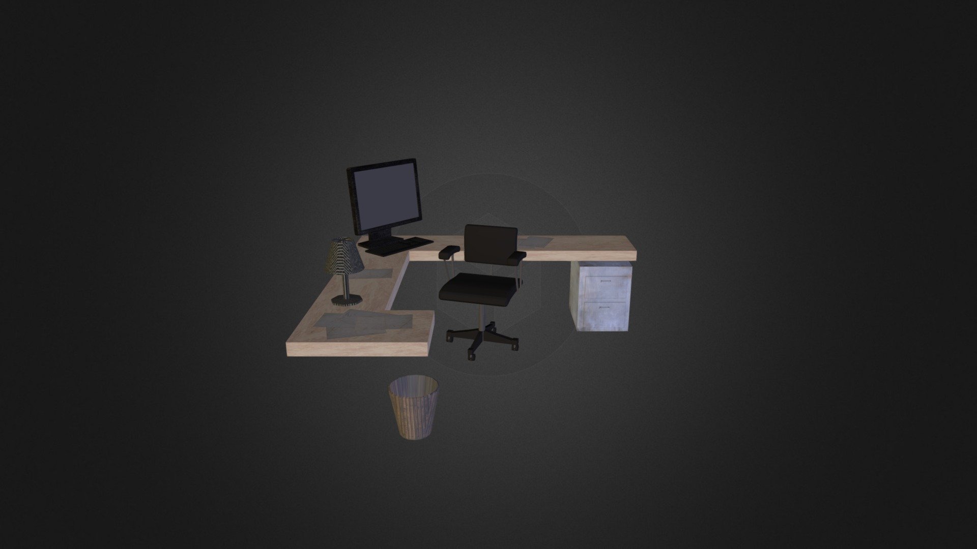 Cubicle - 3D model by jlhunt [8490308] - Sketchfab