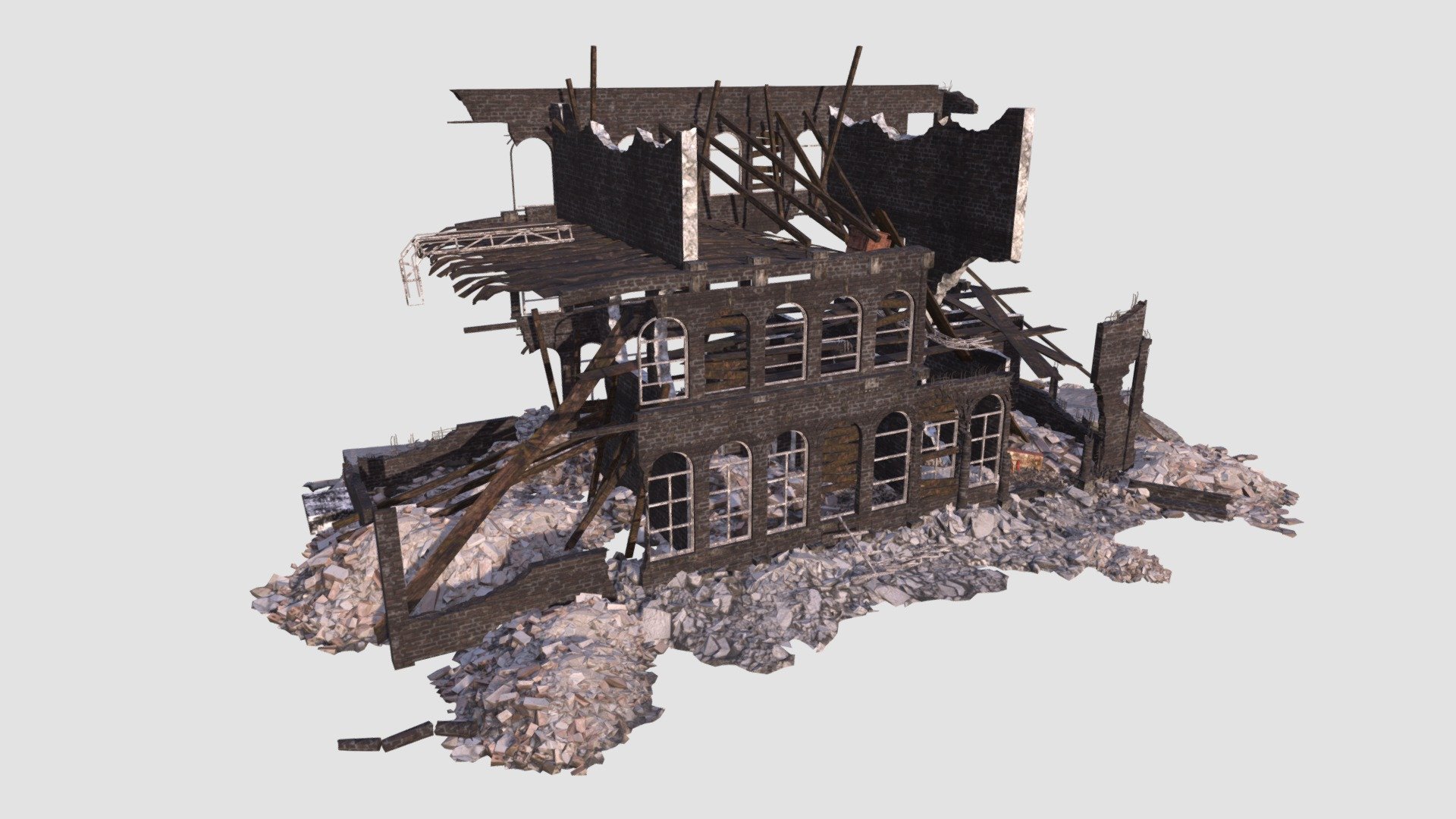 destroyed building - Buy Royalty Free 3D model by Evermotion [8492a30 ...
