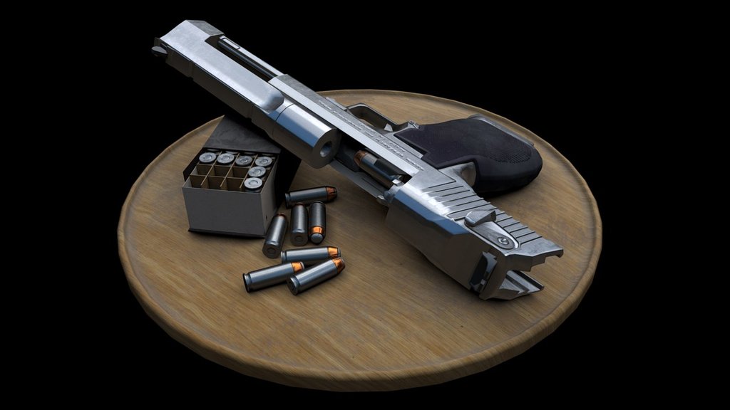 Desert Eagle .50 Cal. - 3D model by Brad Berg (@iceberg) [84996ea ...