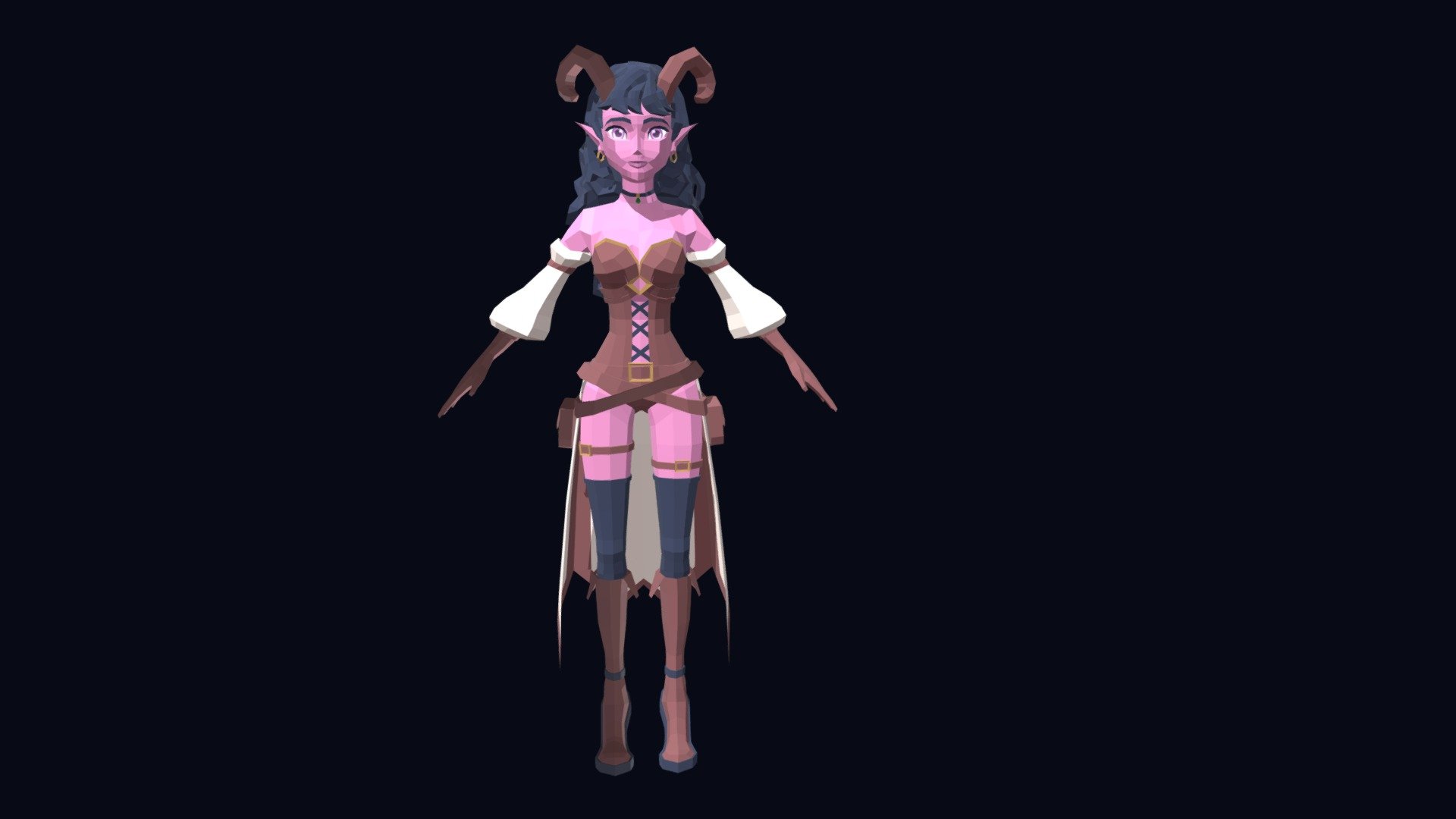 low poly female character - Download Free 3D model by plaktasha ...