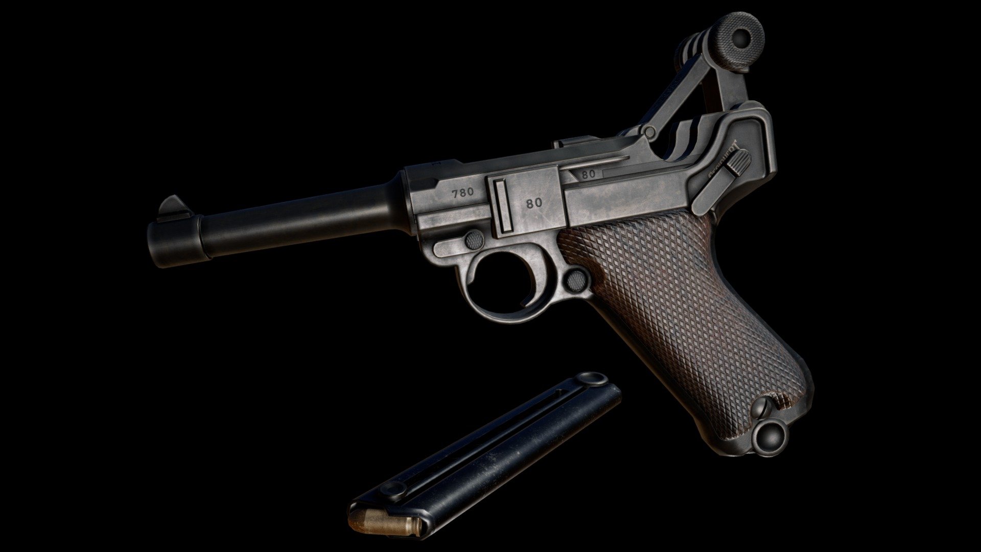 Luger P08 (Parabellum Pistol) - 3D model by Meowdeler (@ncode500230) [849ab79] - Sketchfab