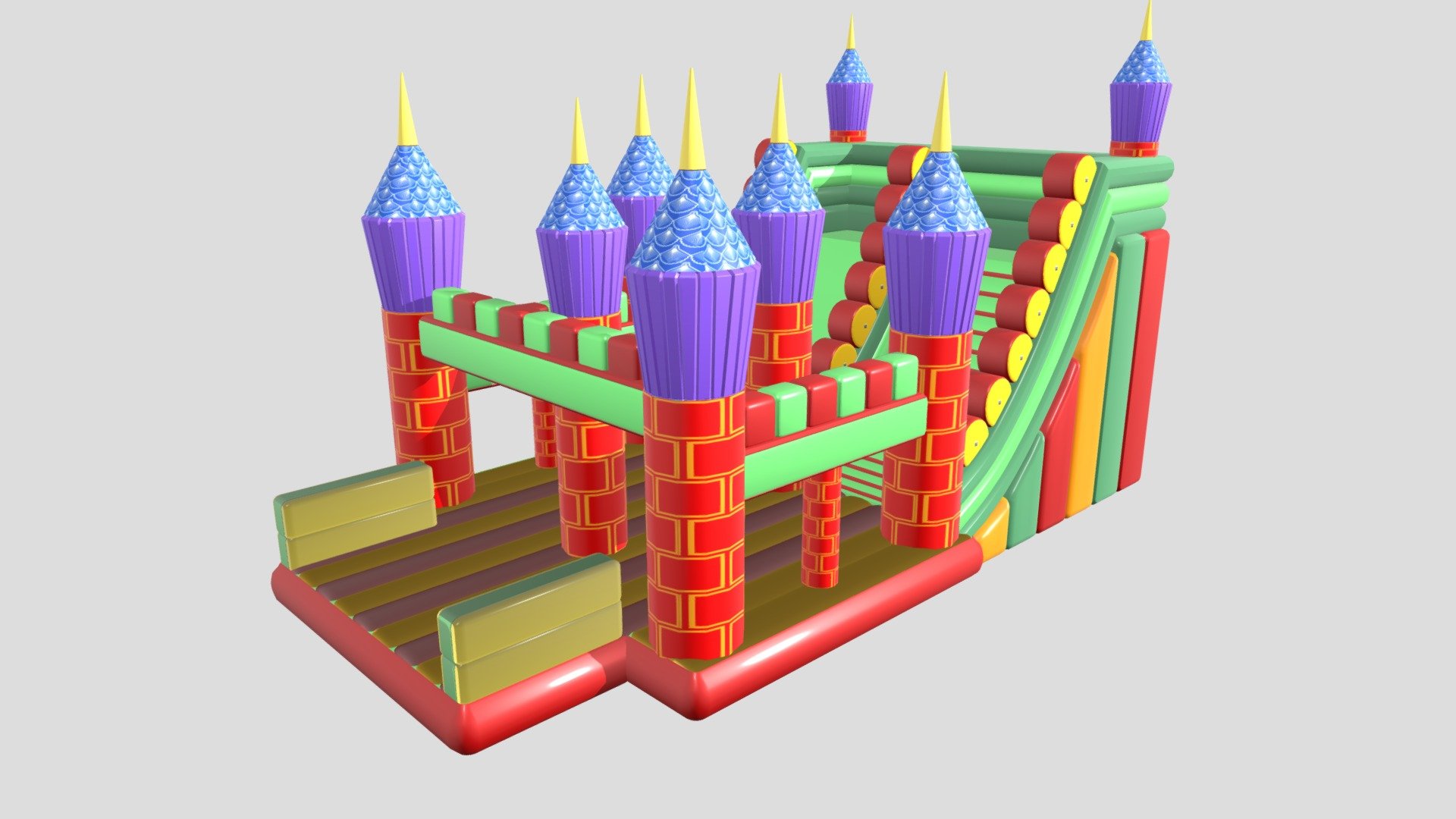 Bouncy Castle Kids Play Area 3D Model - 3D model by NBN3D ...