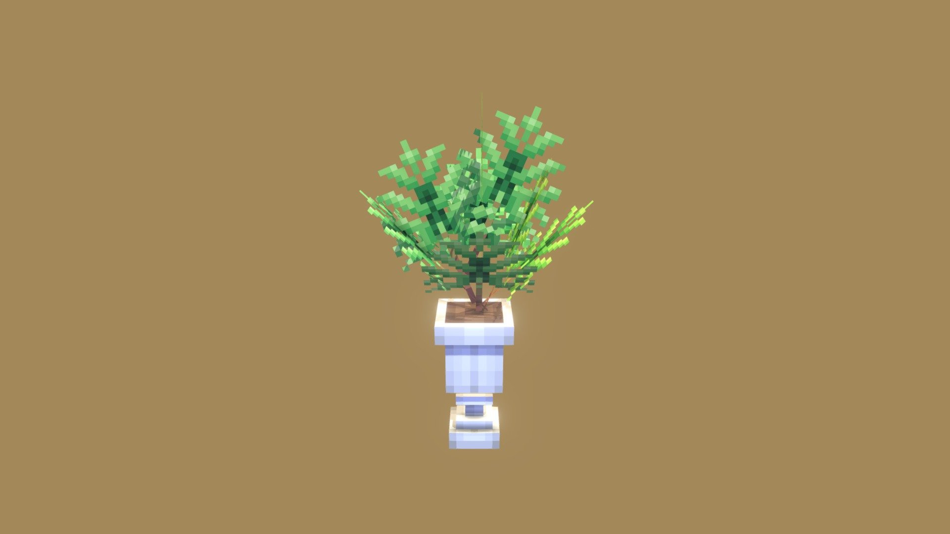 Minecraft Palm Leaf Quartz Planter - 3D model by DisneyArchitect ...
