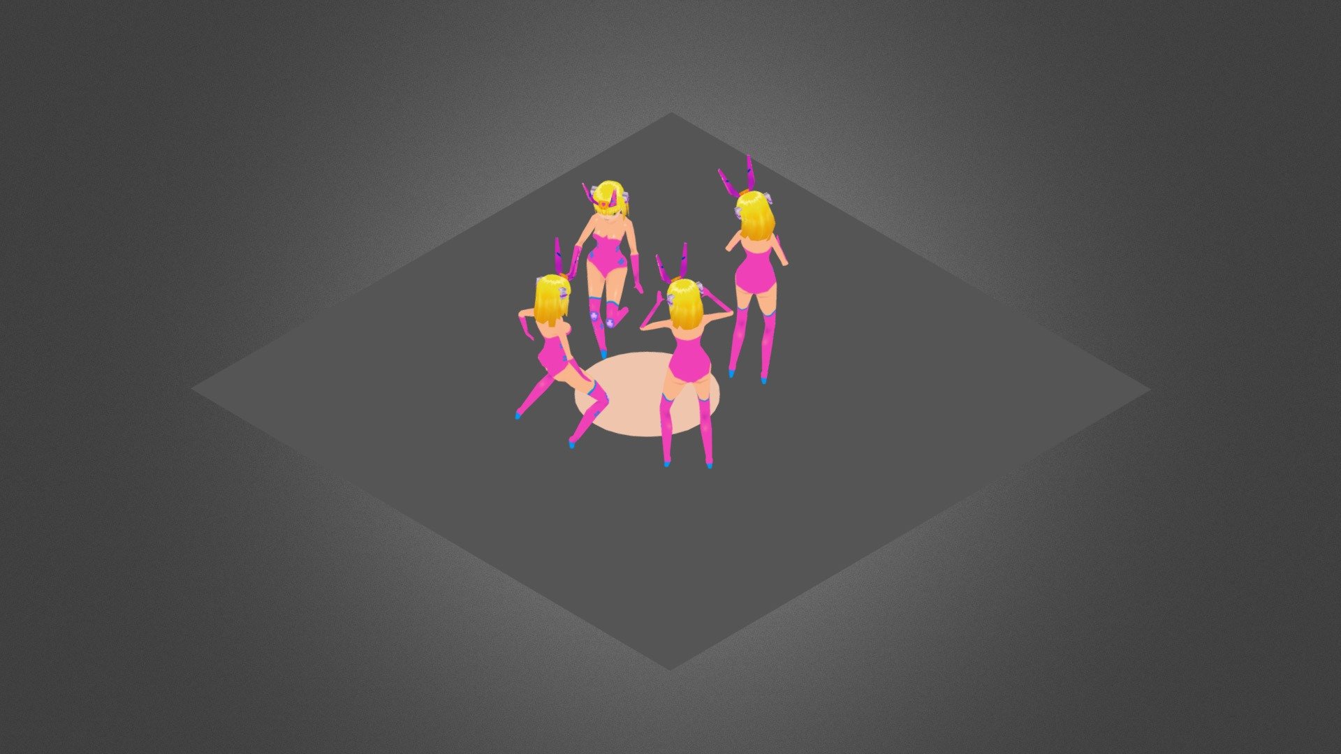 Girls are dancing - 3D model by Moogl [849d2a3] - Sketchfab
