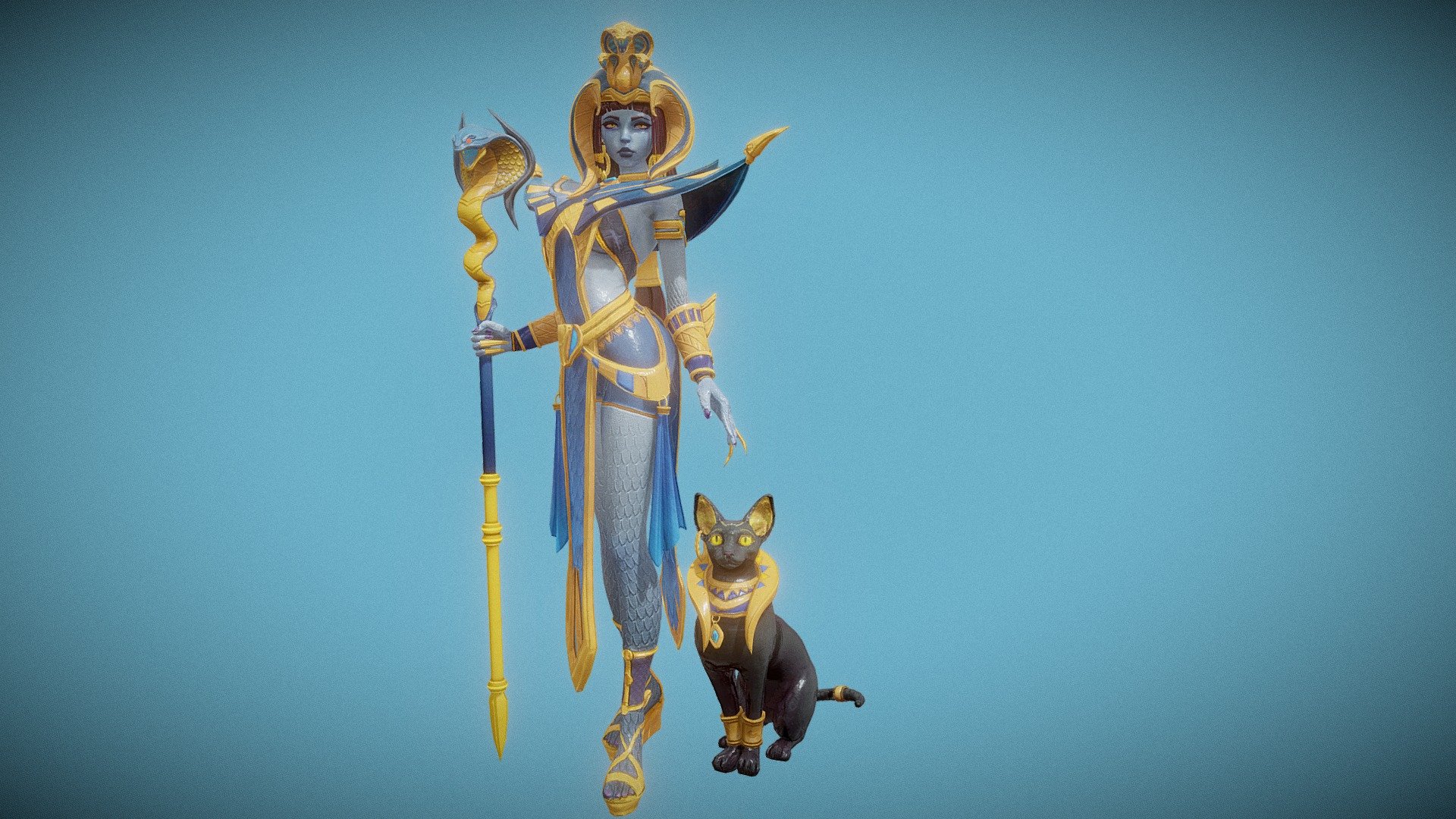 Cleopatra Blue - Buy Royalty Free 3D model by Luna Studio (@StudioLuna ...
