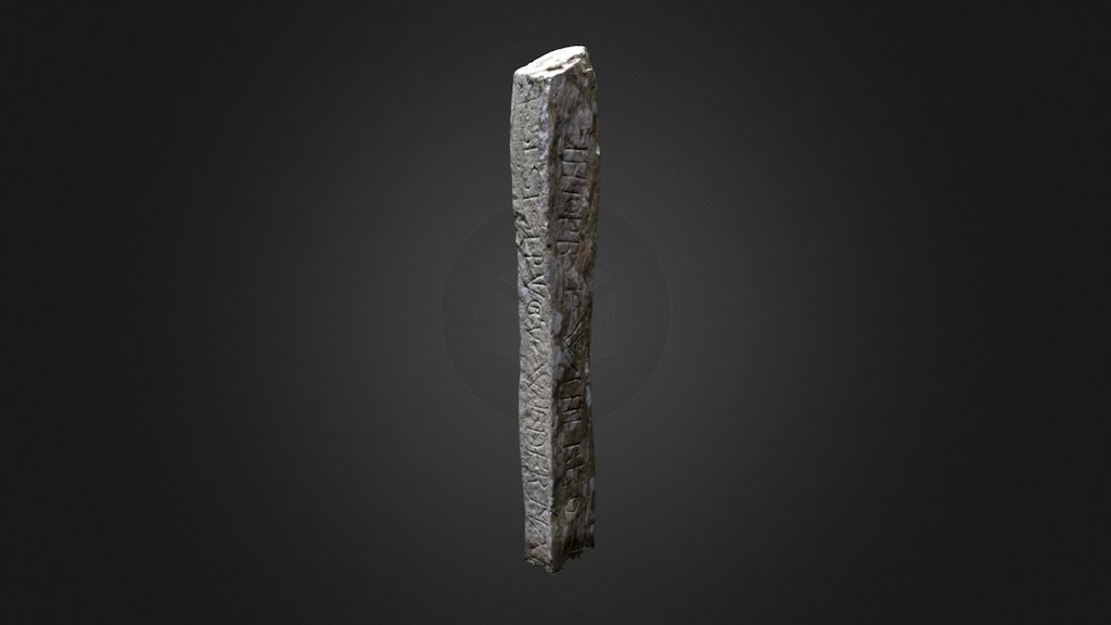 Inscribed stone (mid-12th century) - 3D model by hfenton [84a68e1 ...