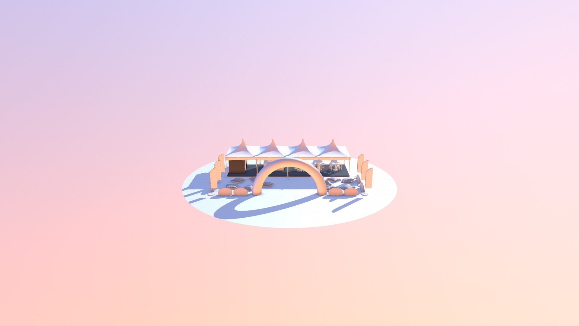 Outdoor Event Tent Stand - 3D model by mysticat [84aced4] - Sketchfab