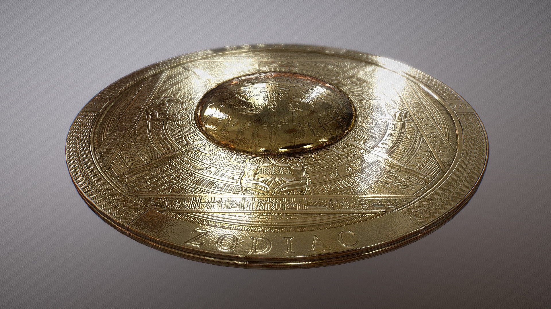 Golden Zodiac Disc - Buy Royalty Free 3D model by 3Dee (@mellydeeis ...