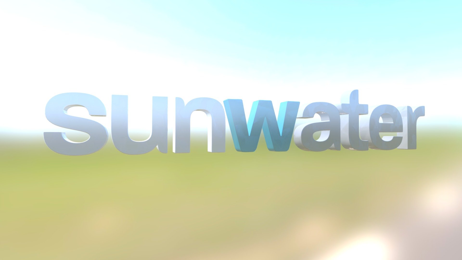 Sunwater Logo Concept - 3D model by AustechVR [84b34f8] - Sketchfab