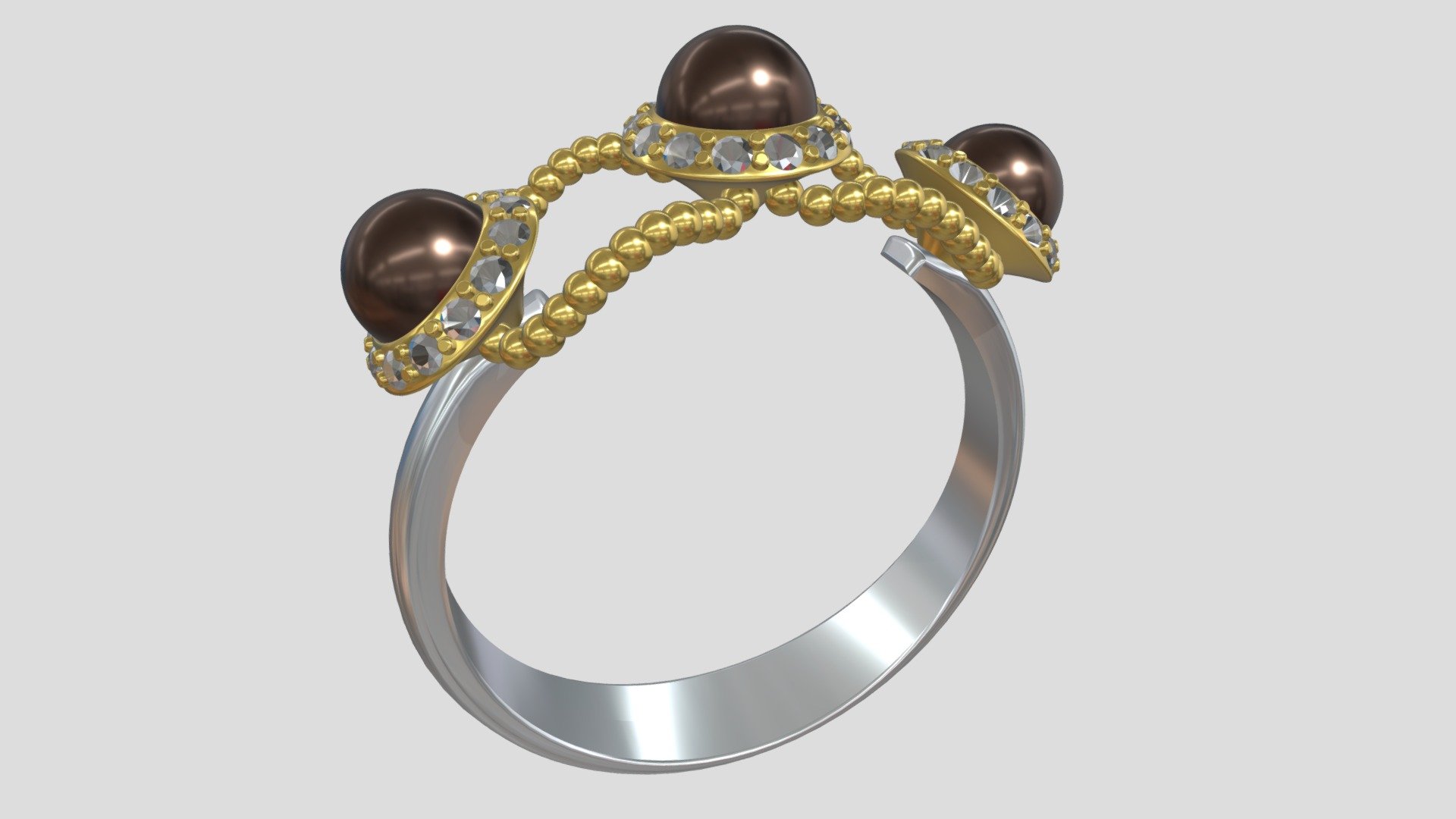 Pearl Ring - Buy Royalty Free 3D model by VR Jewelry Designer (@vr ...