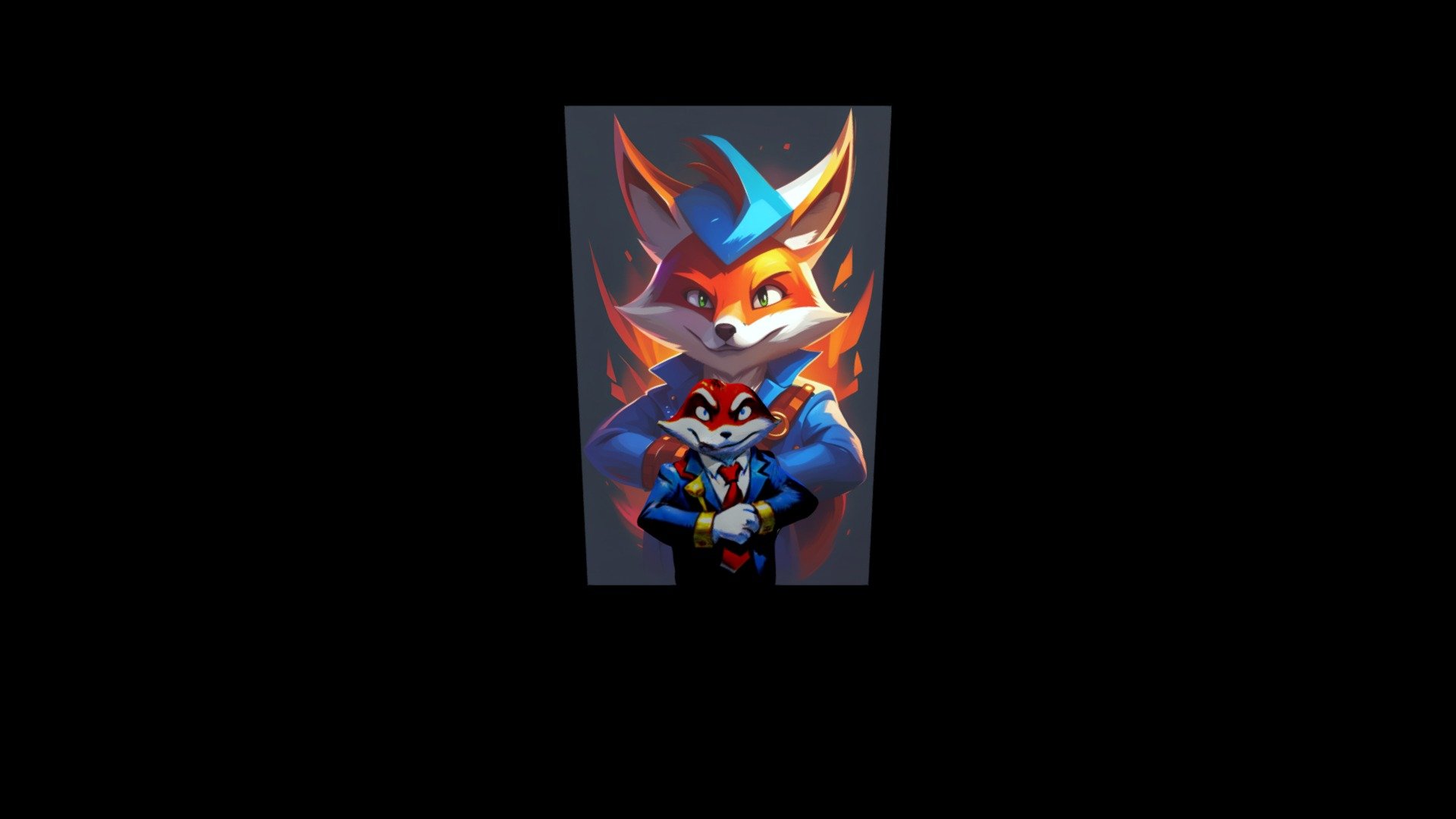 a of a cartoon fox with a hat on, epic legends - Download Free 3D model ...