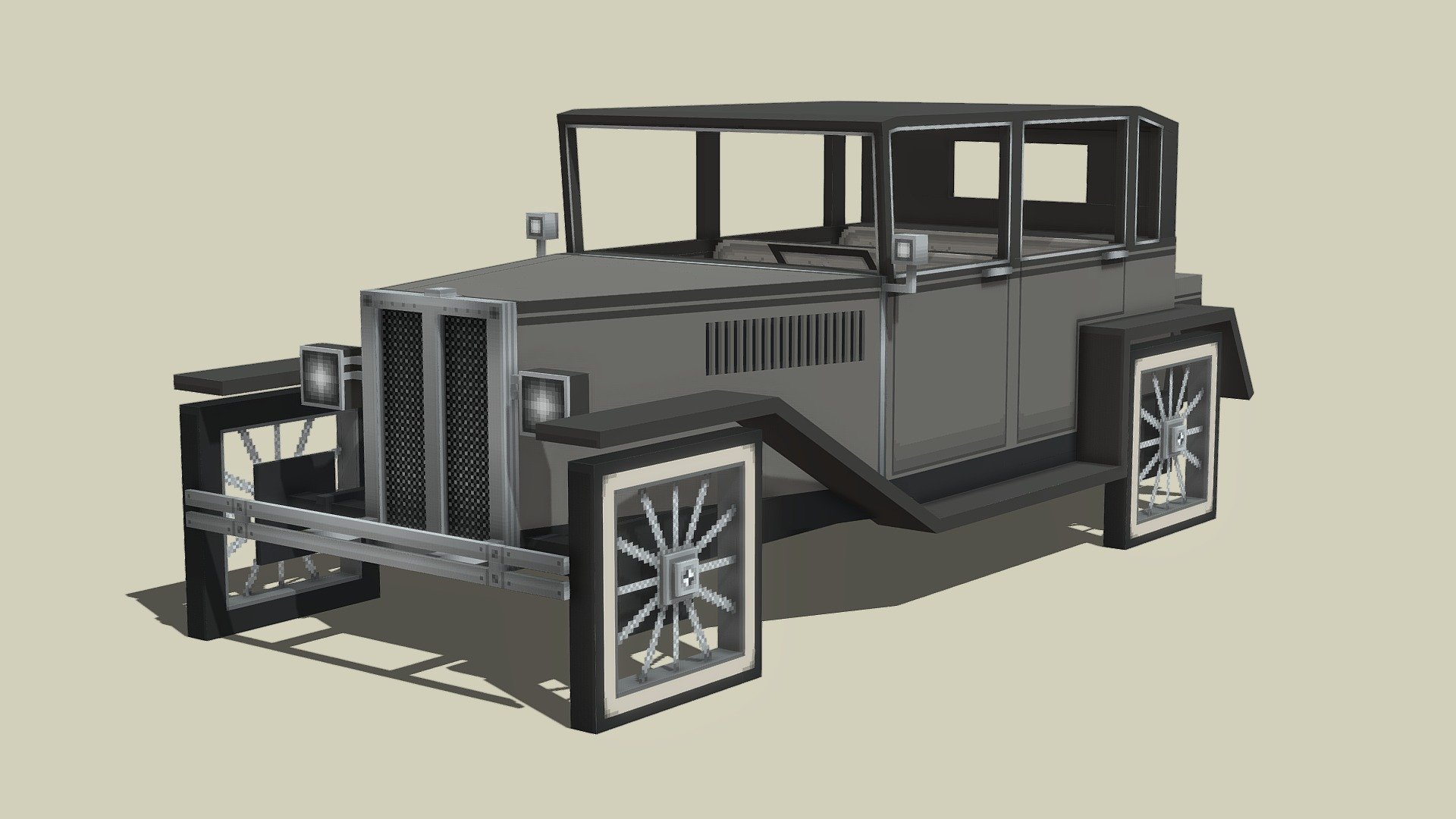 blockbench luxury classic retro car - 3D model by qwite40 [84b7529 ...