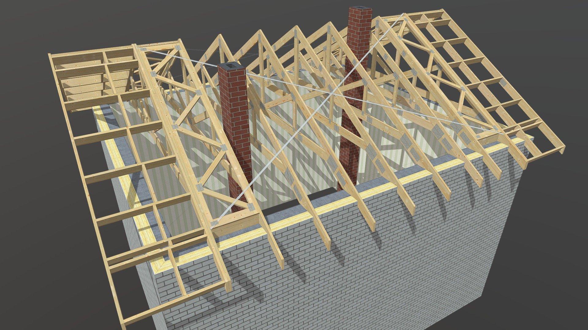 Engineering Roof Structure - 3D model by KD - INVEST inwestycje i ...